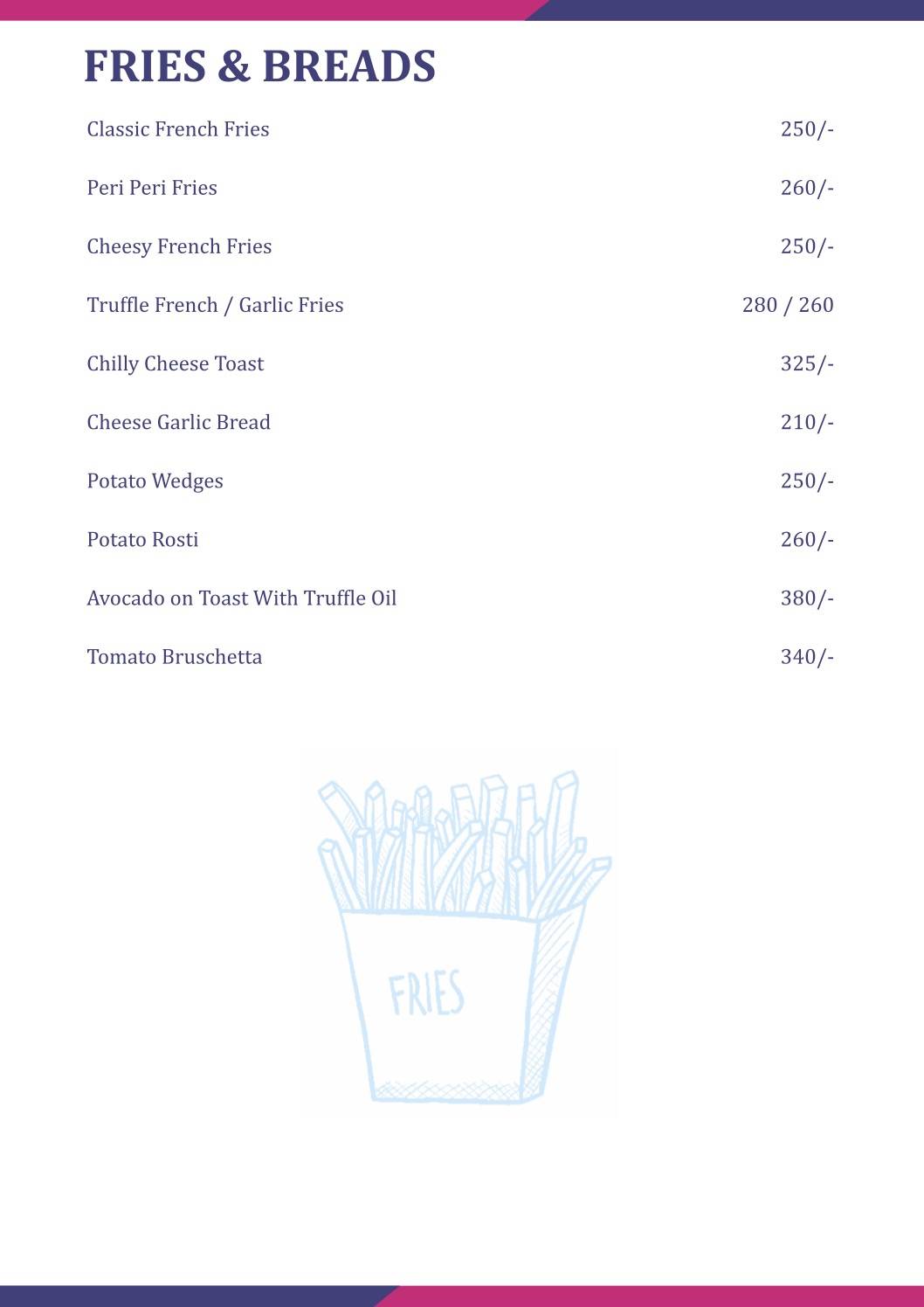 Menu at Firangi Bistro, Mumbai
