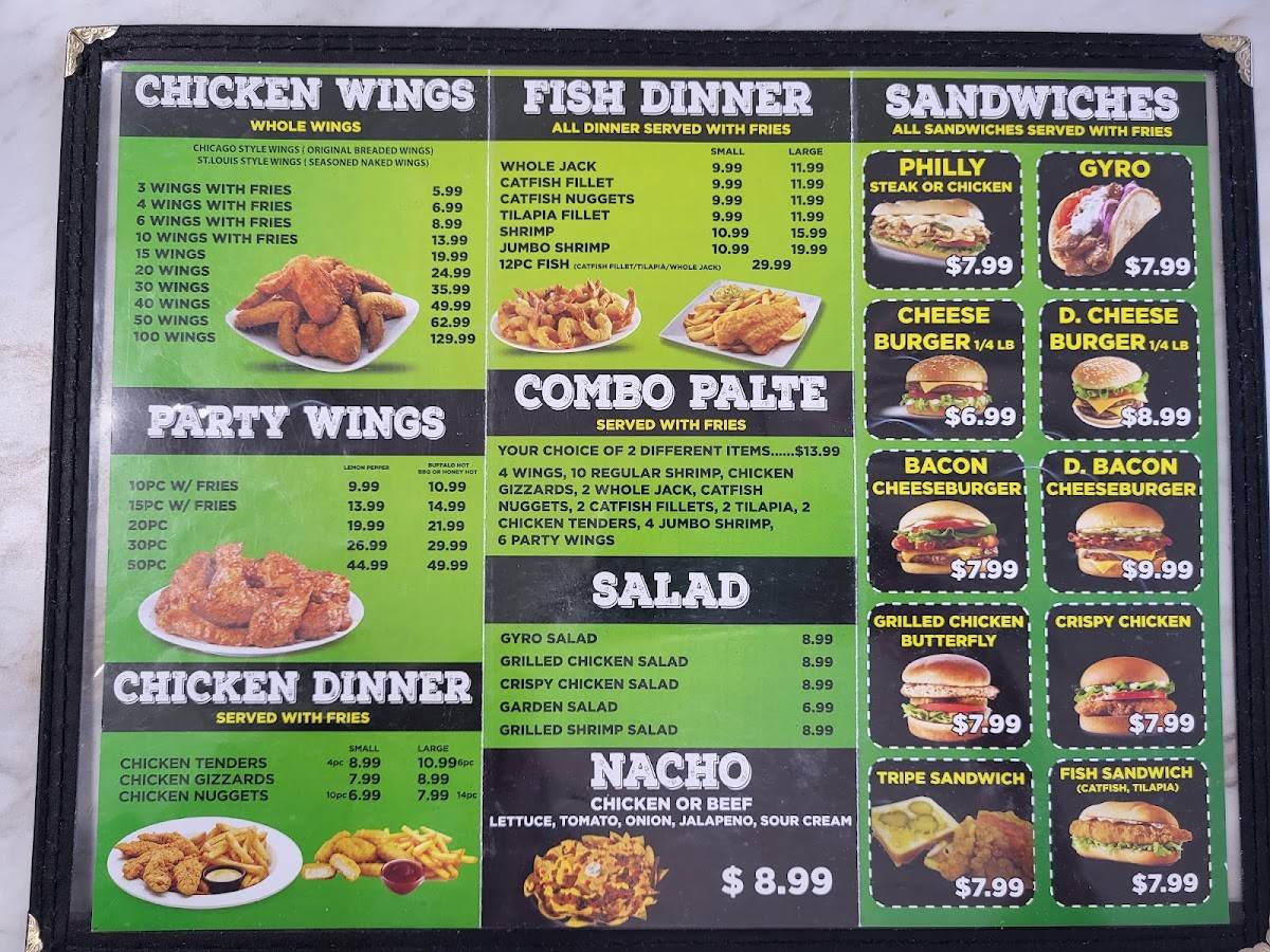 Menu at First Stop Grill fast food, St. Louis