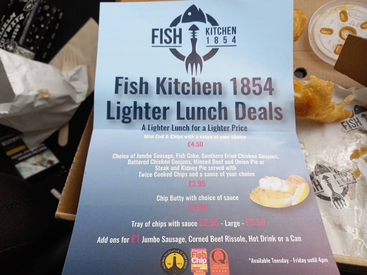 Menu at Fish Kitchen 1854 fast food, Maesycwmmer