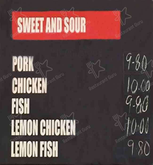 Menu at Fishtown Takeaways restaurant, Upper Hutt