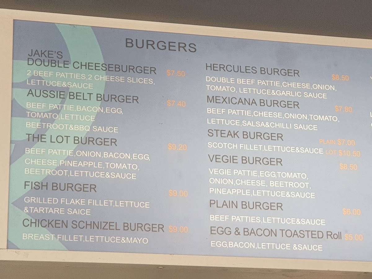 Menu at Flakey Jakes Dingley fast food, Dingley Village