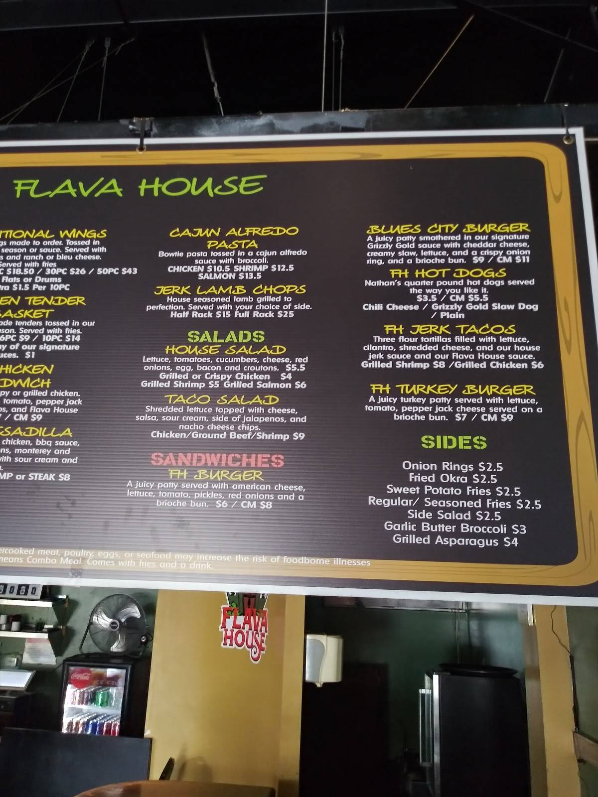 Menu at Flava House Restaurant, Memphis, Quince Rd