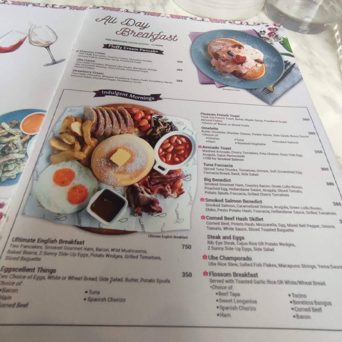 Menu at Flossom Kitchen + Cafe, San Juan, 187 N Averilla
