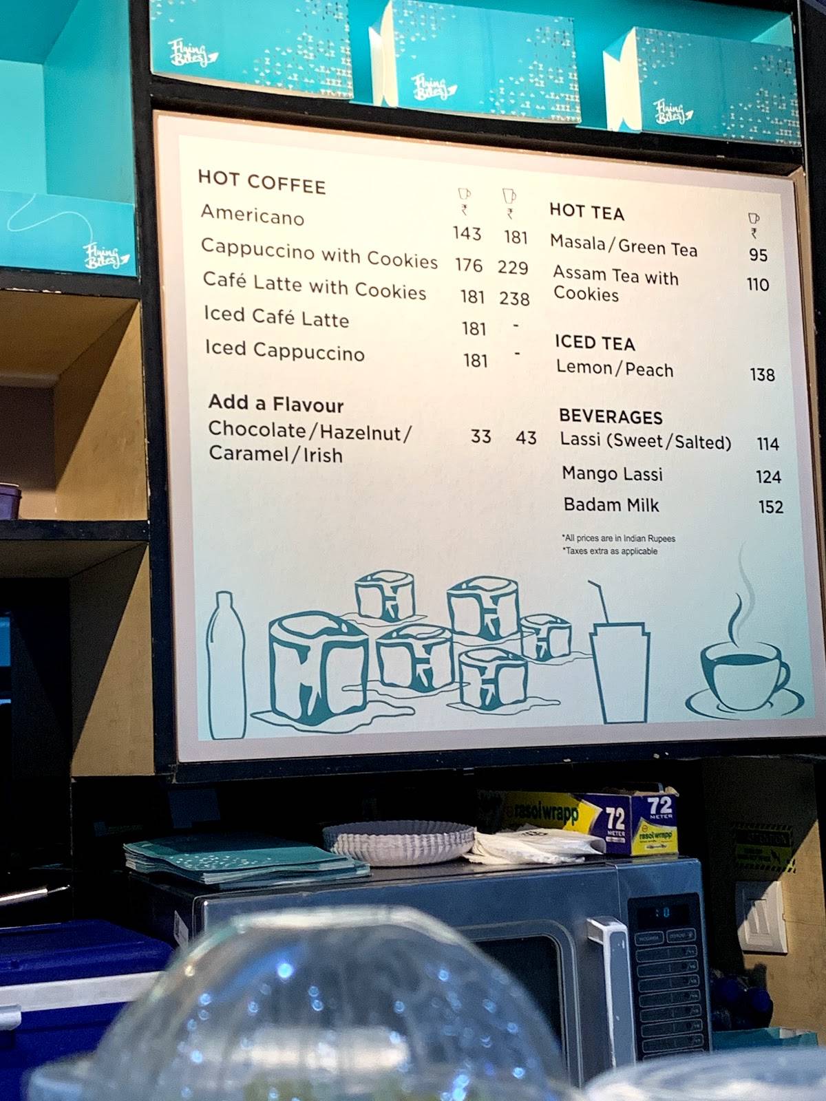 Menu at Flying Bites Snacks Bar, New Delhi