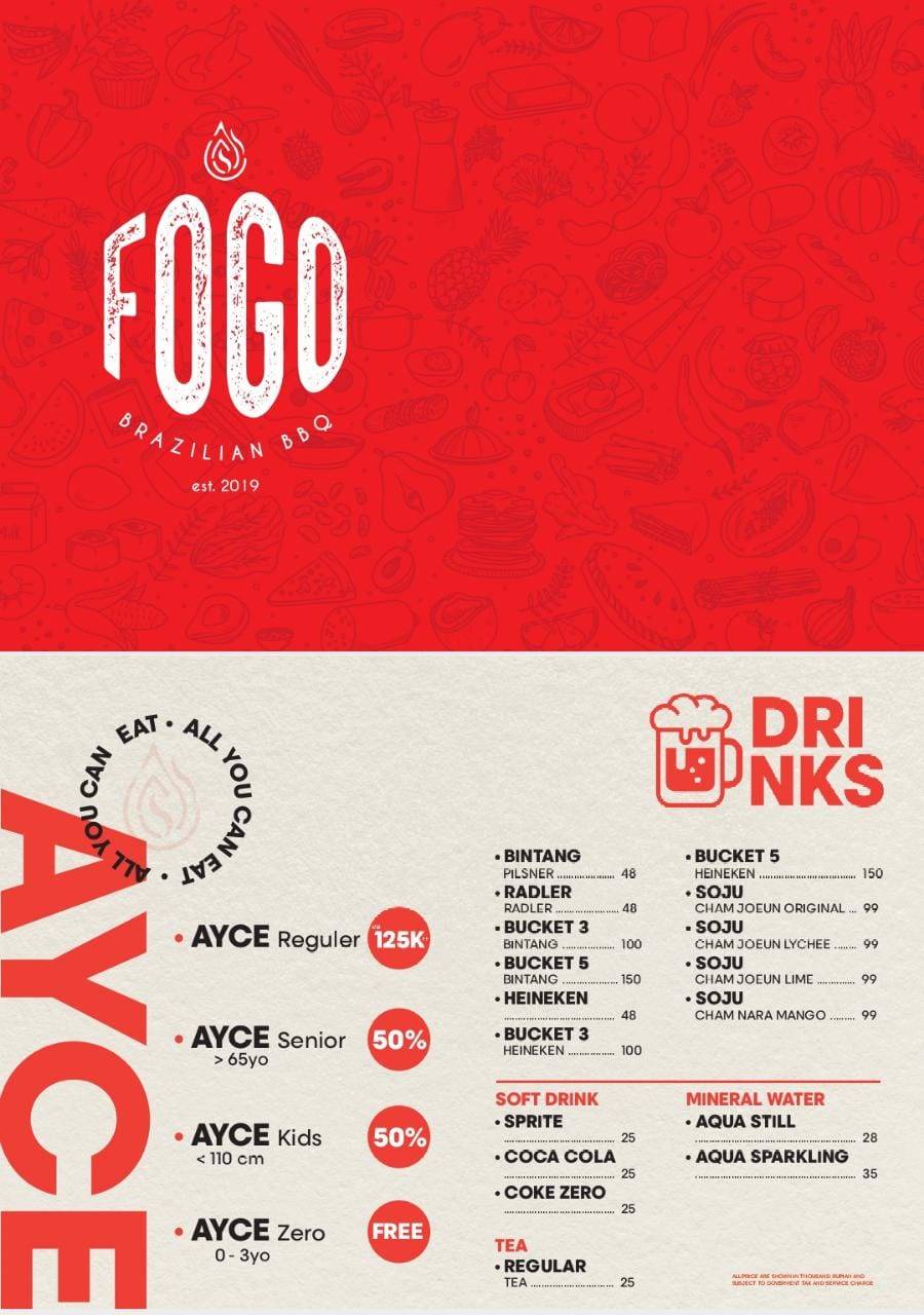 Menu at Fogo Brazilian BBQ - Neo Soho, West Jakarta