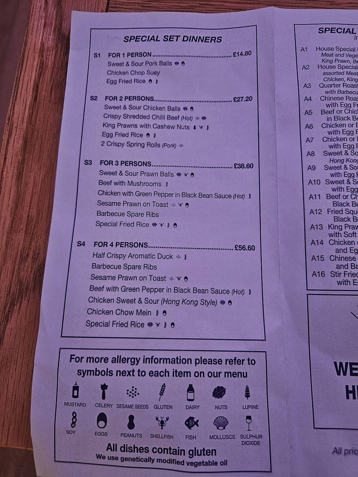 Menu at Food Angels Chinese Takeaway fast food, Carshalton, 360 ...