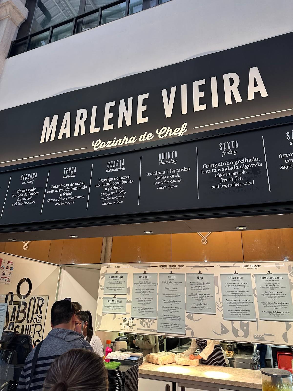 Menu em Food Corner Marlene Vieira restaurante, Lisboa