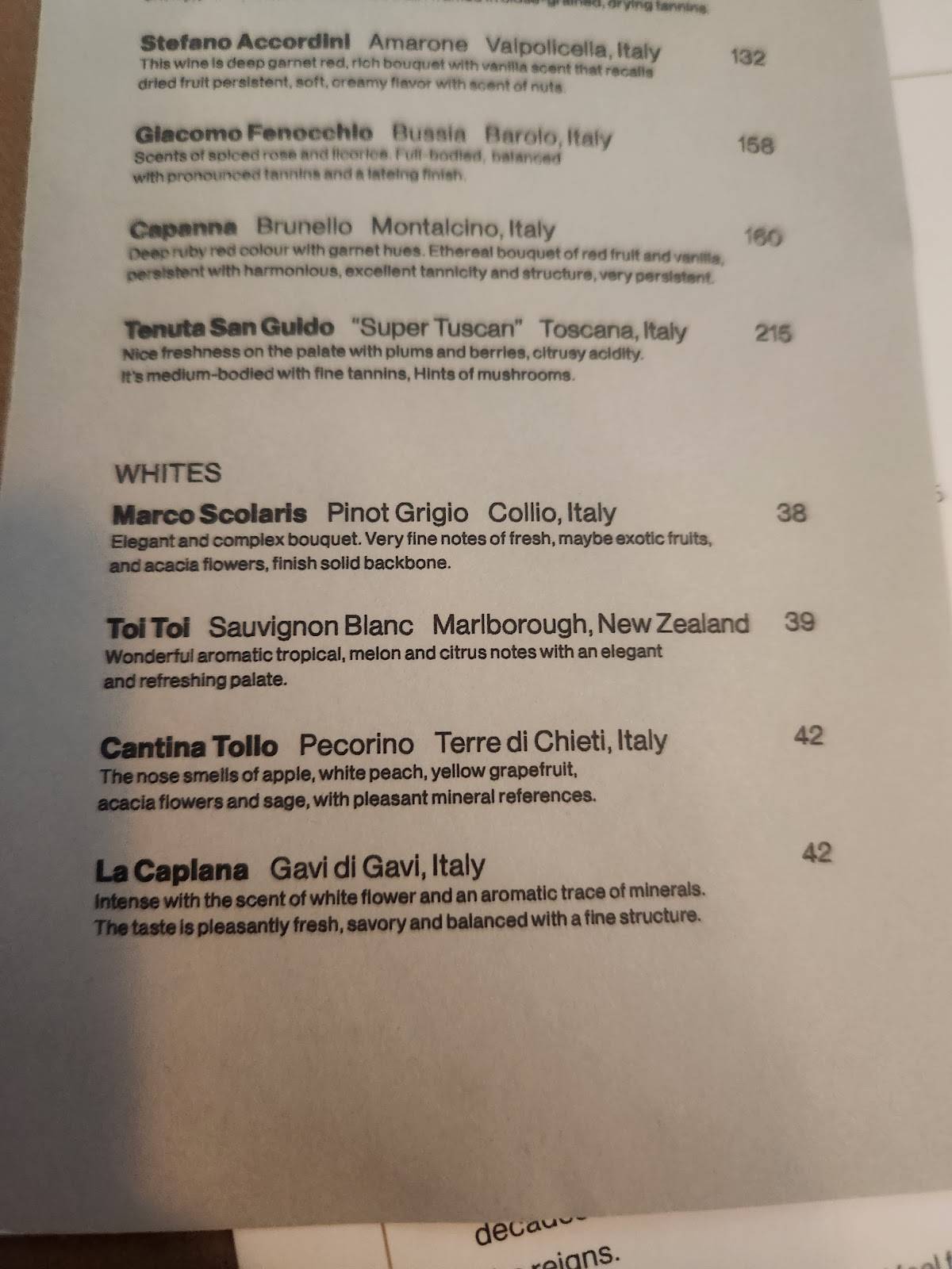 Menu at Ristorante Fabio restaurant, North Fort Myers, Hancock Bridge Pkwy