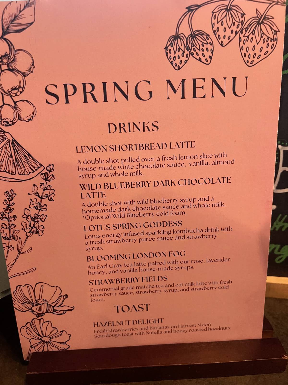 Menu at Fort Smith Coffee Co. cafe, Fort Smith