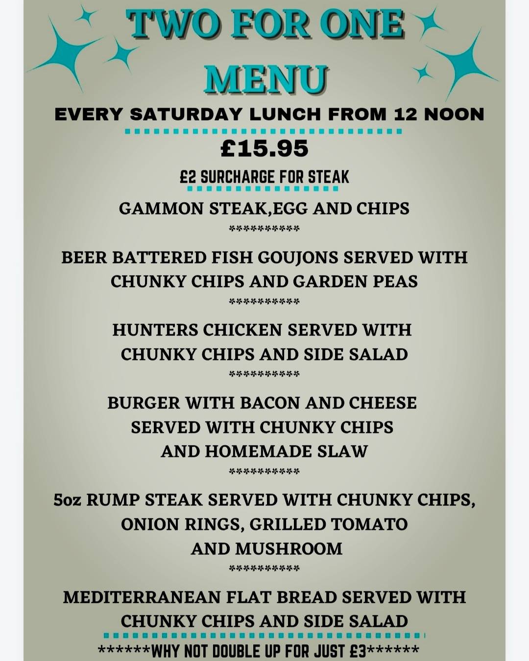 Menu at Four Candles restaurant, Grimsby
