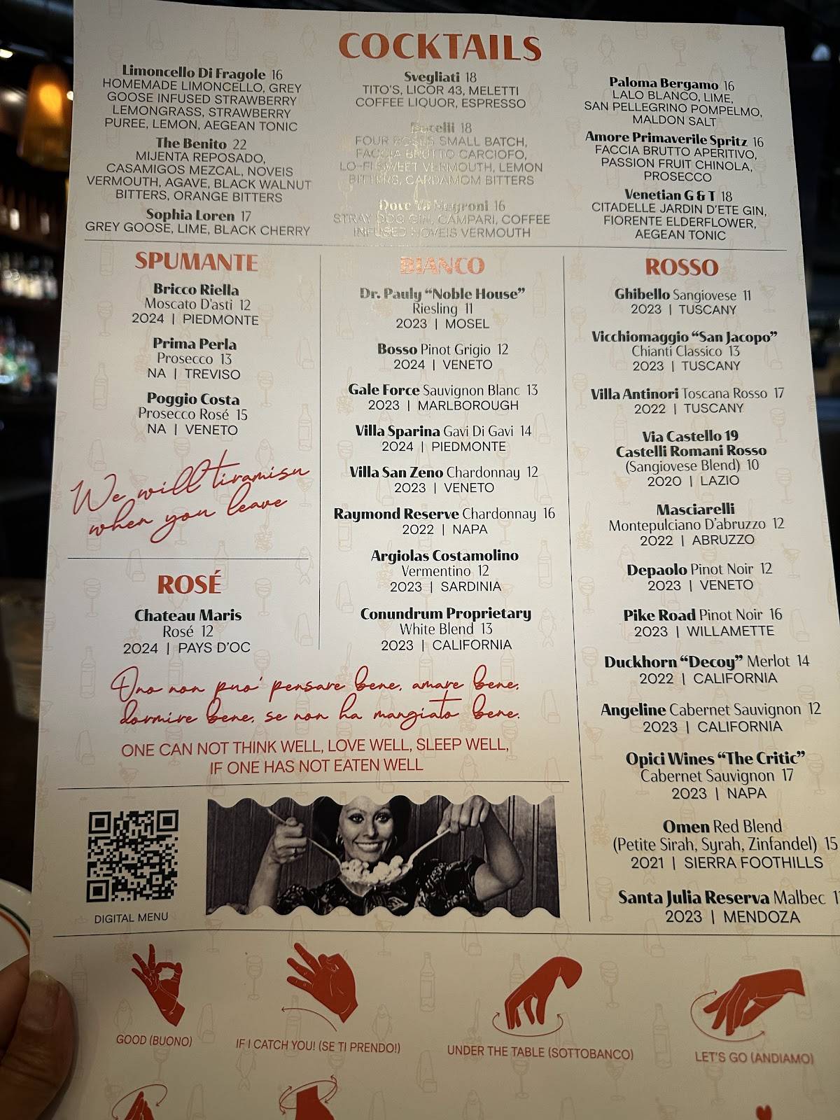 Menu at Francesca's on 95th restaurant, Oak Lawn, 95th St