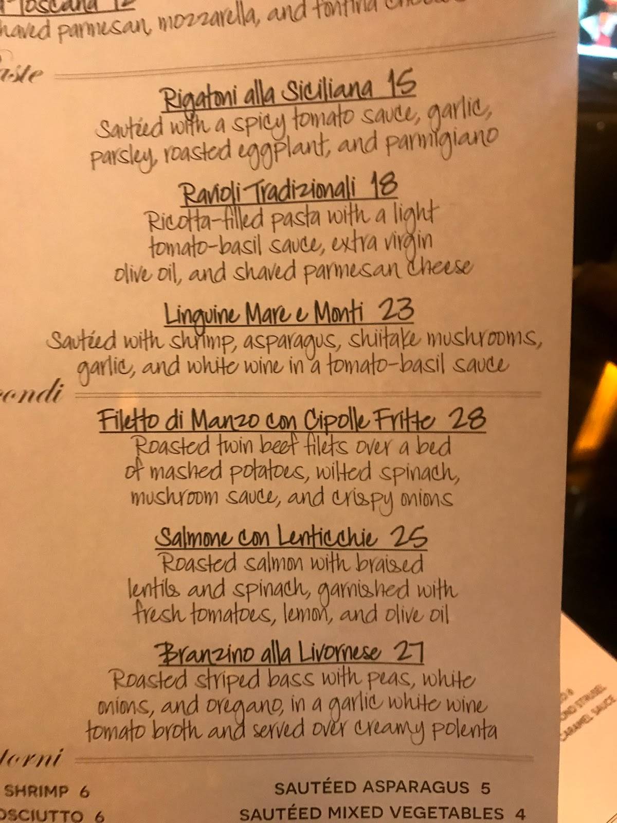 Menu at Francesca's on 95th restaurant, Oak Lawn, 95th St