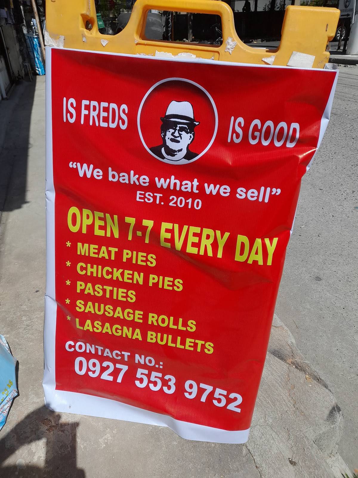 Menu at Fred's Pies & Bakery, Angeles