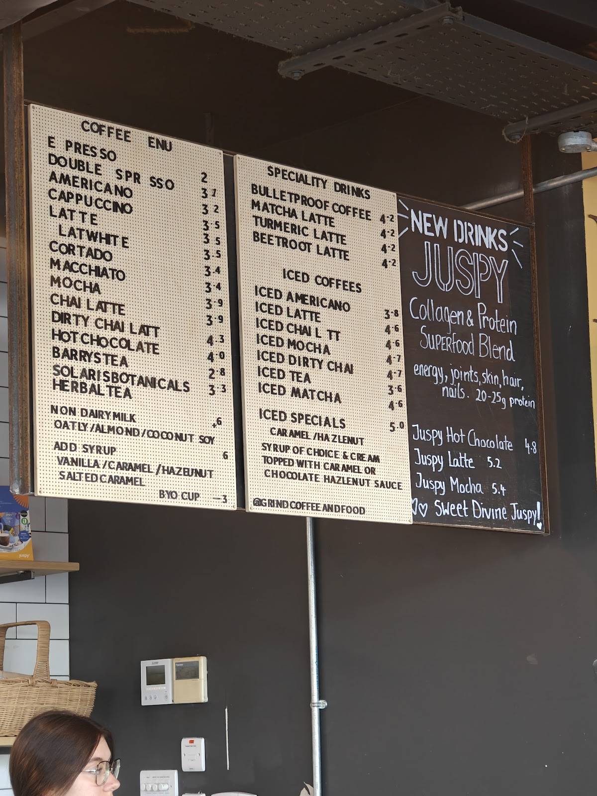 Menu at GRIND Coffee & Food Hub cafe, Galway, Unit 1