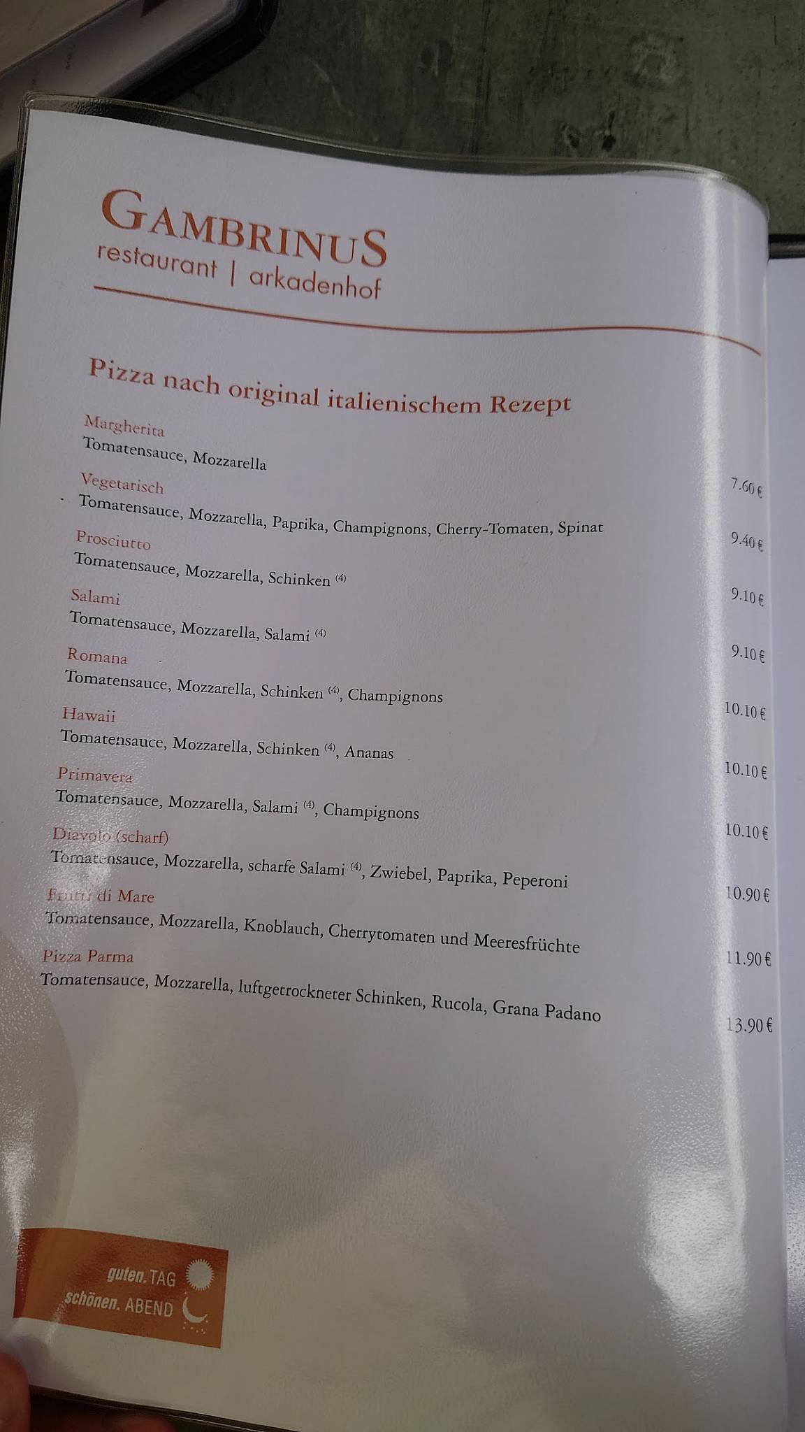 Speisekarte von Gambrinus pub & Bar, Bad Schandau, Marktpl. 12