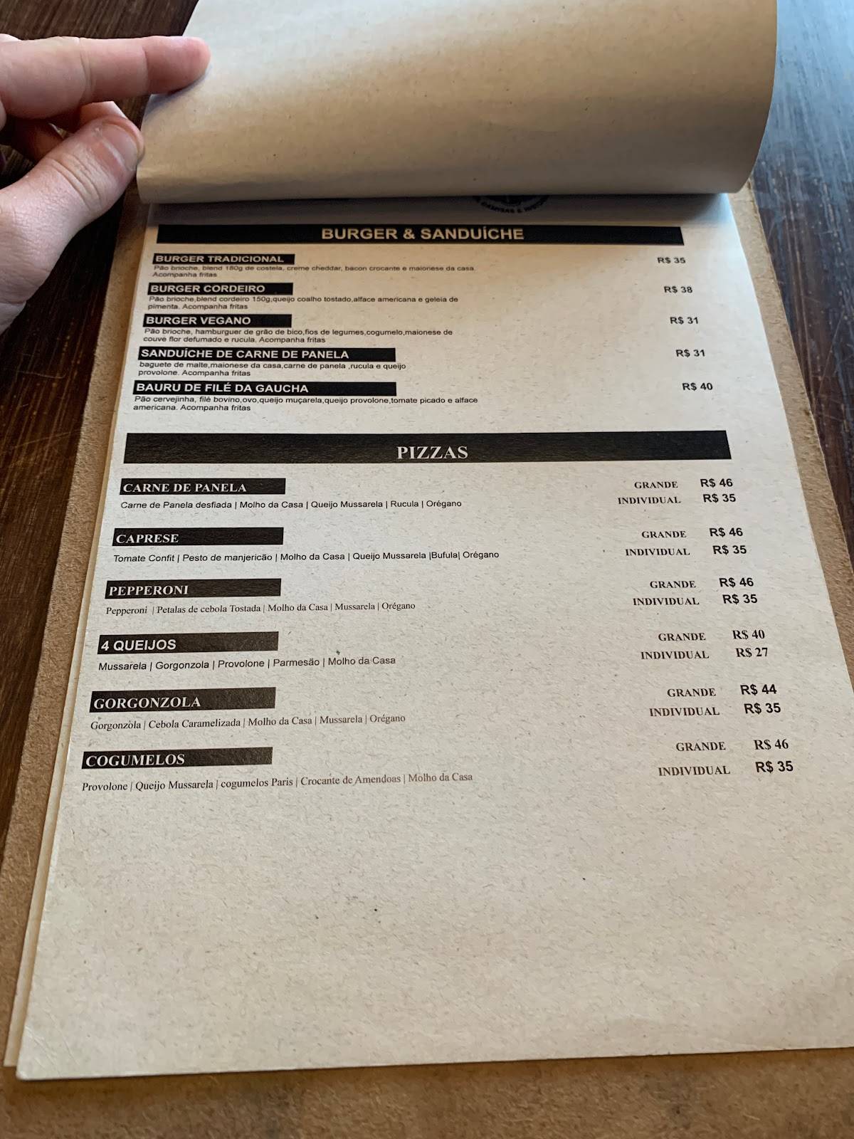Menu em Gaúcha Sports Bar, Porto Alegre