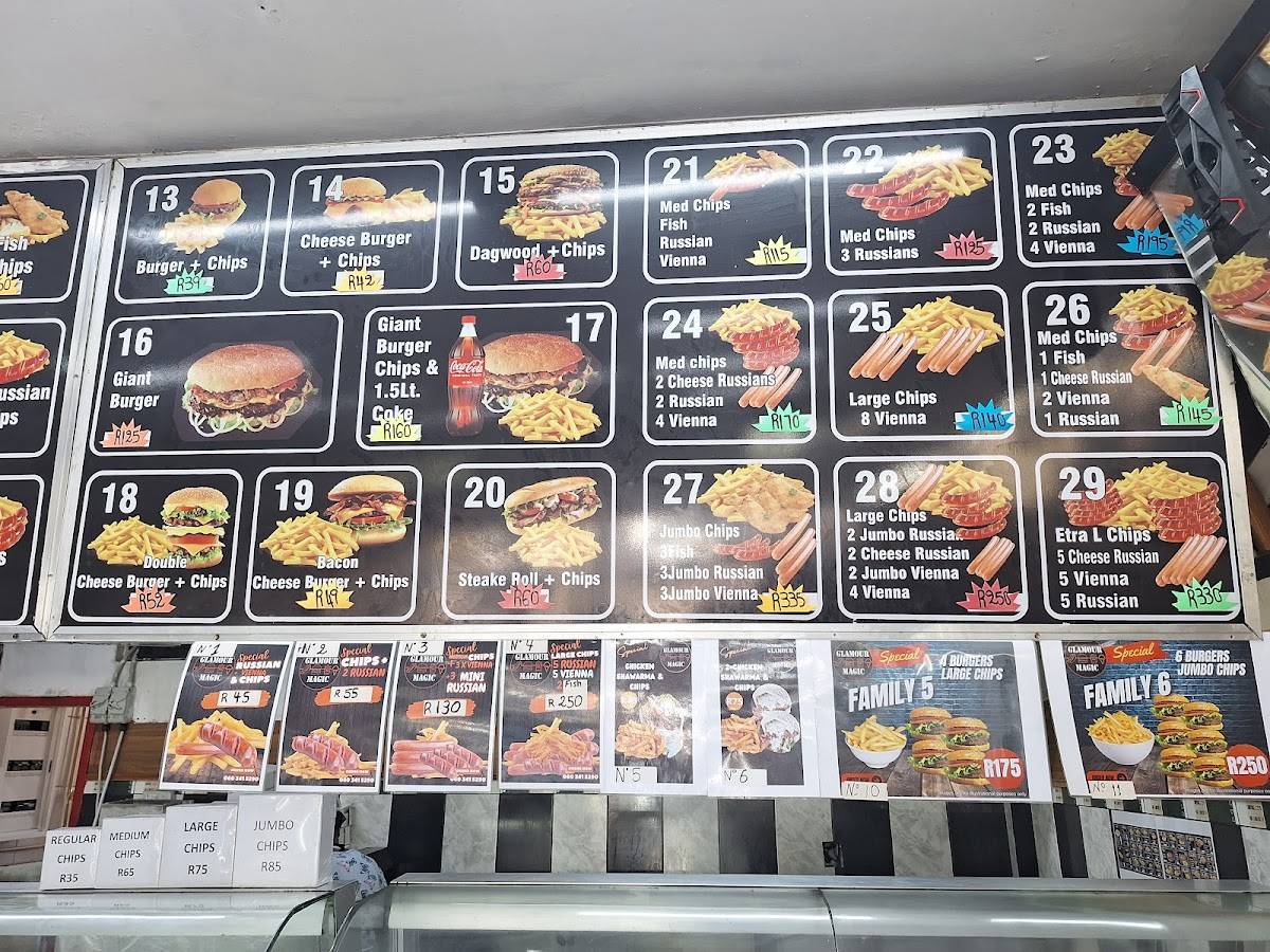 Menu at Glamour Magic Take Aways restaurant, Johannesburg, General ...