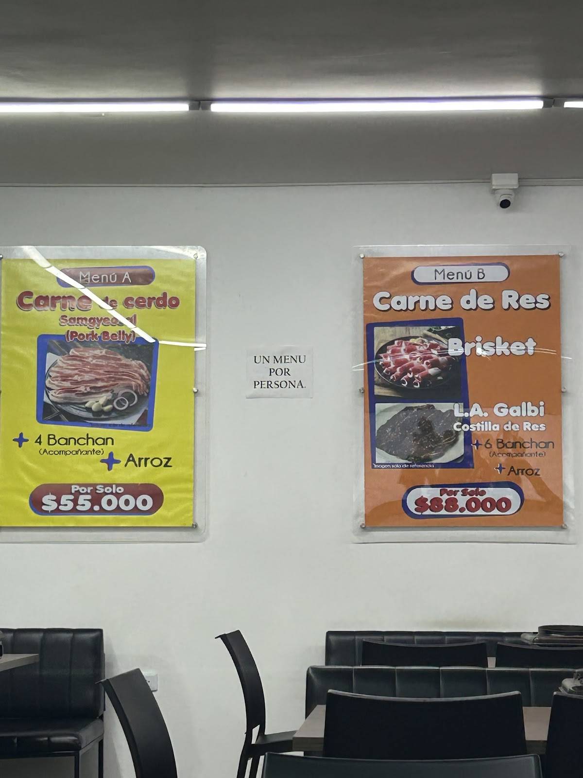 Carta de Gogi king korea bbq, Medellín