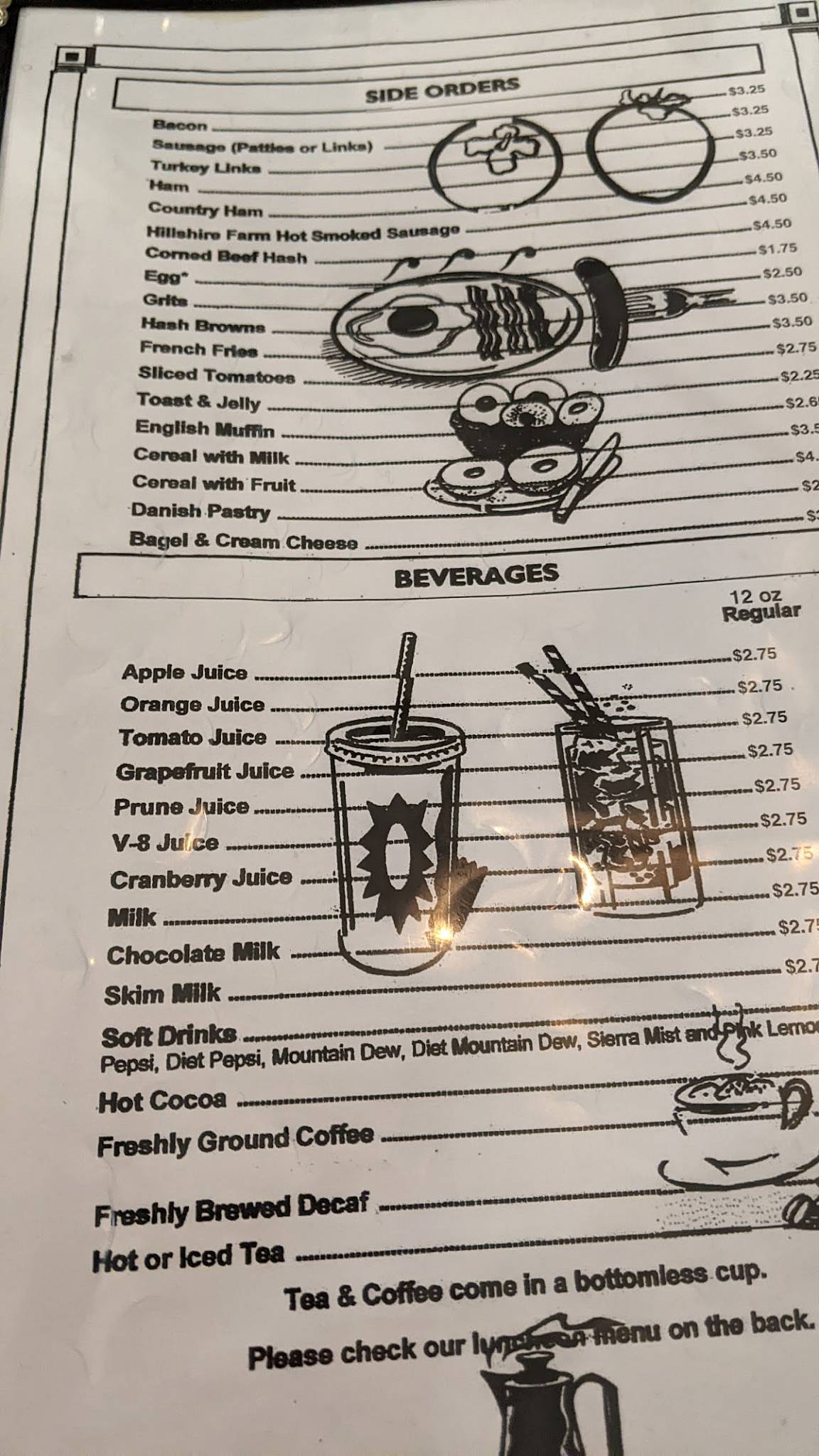 Menu at Golden Griddle Pancake House restaurant, North Myrtle Beach