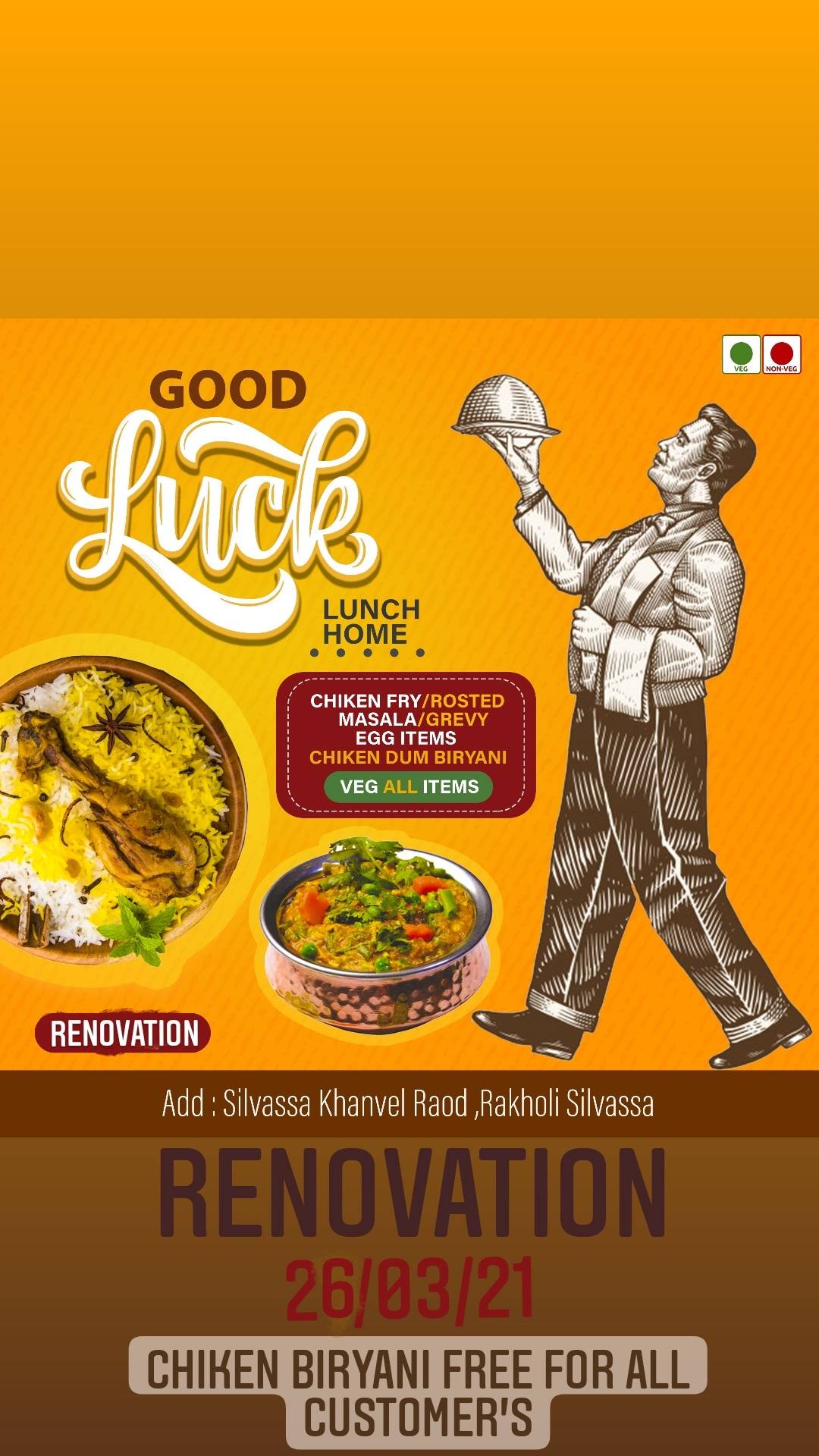 Menu at Good luck lunch home, Silvassa