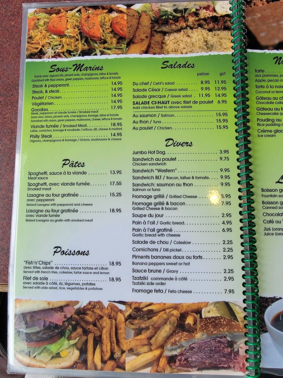 Menu at Goodies Restaurant, Hawkesbury