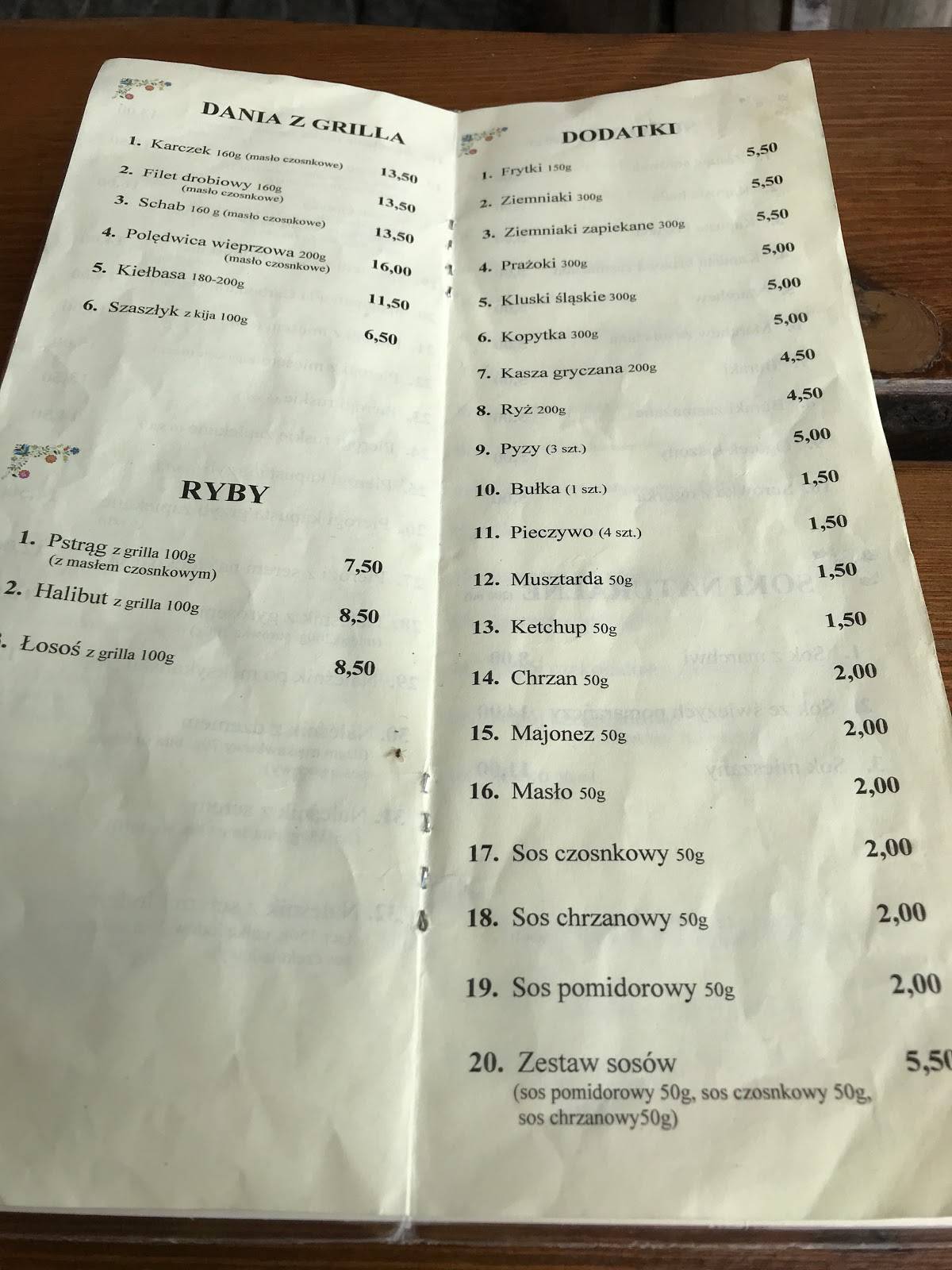 Menu at Górski Grill Bar 24 h, Kotlin, Poznańska 46c