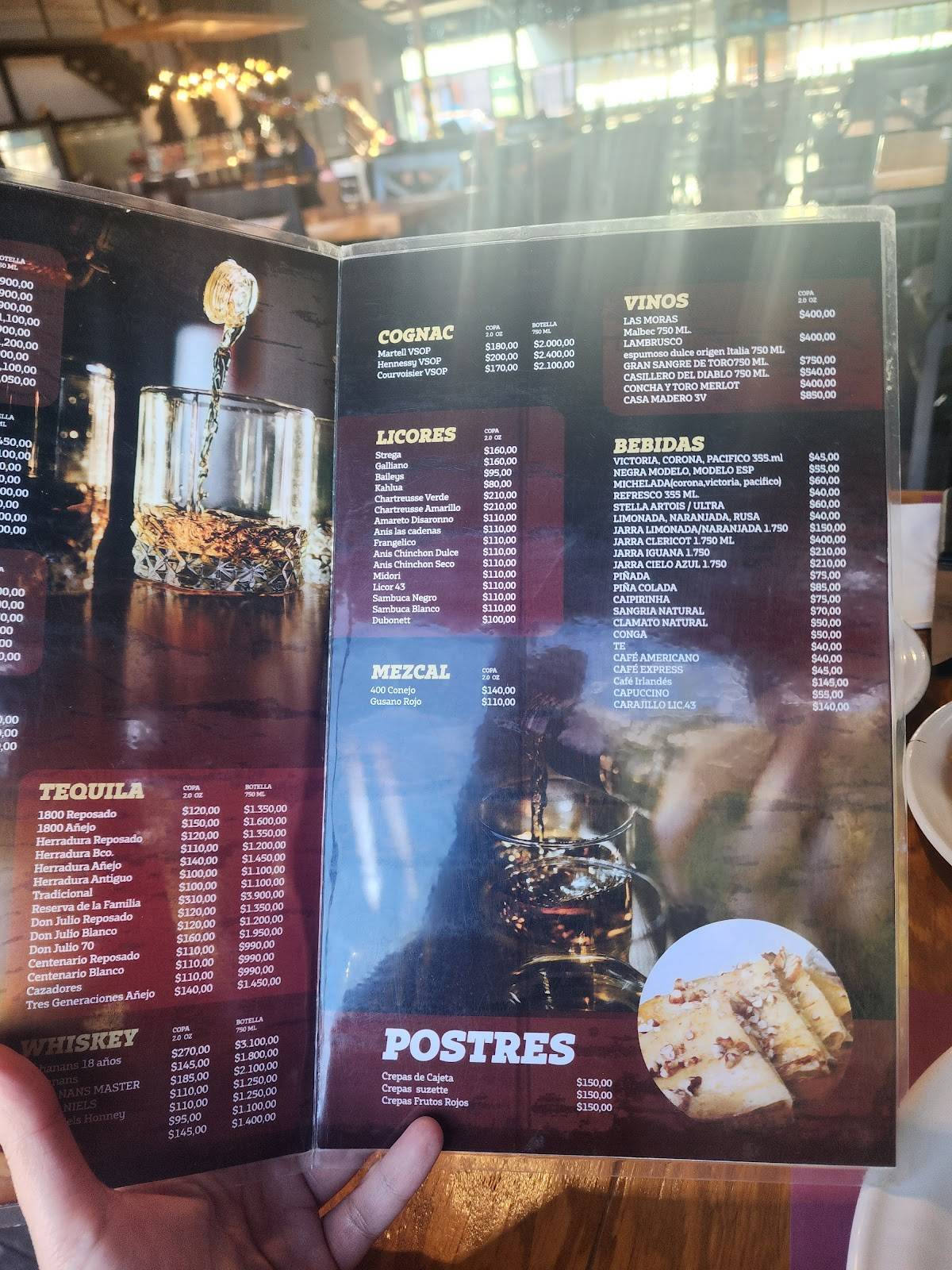 Menu at Gosto do Brasil restaurant, Irapuato