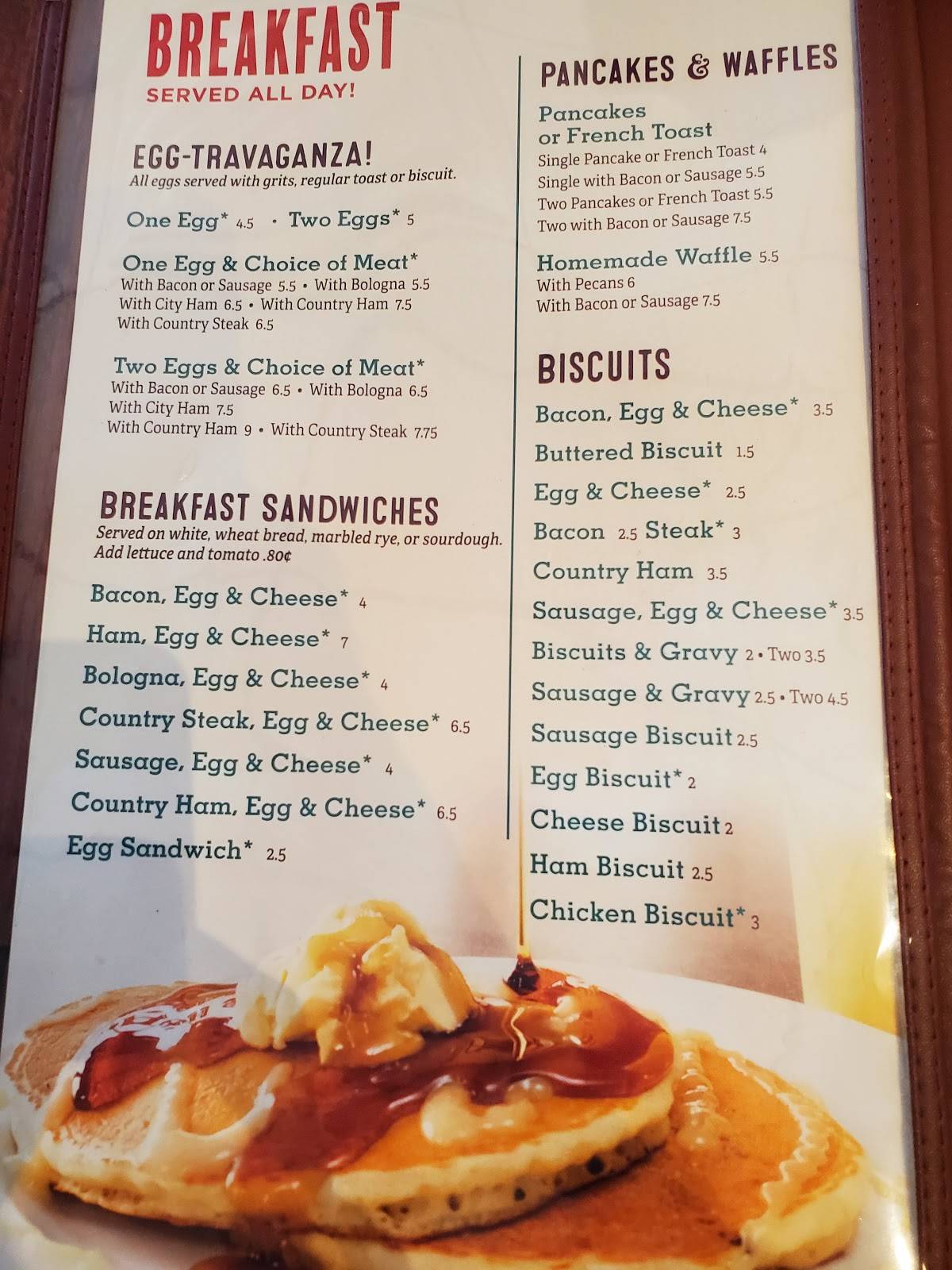 Menu at Grace's Restaurant - Anderson, Anderson