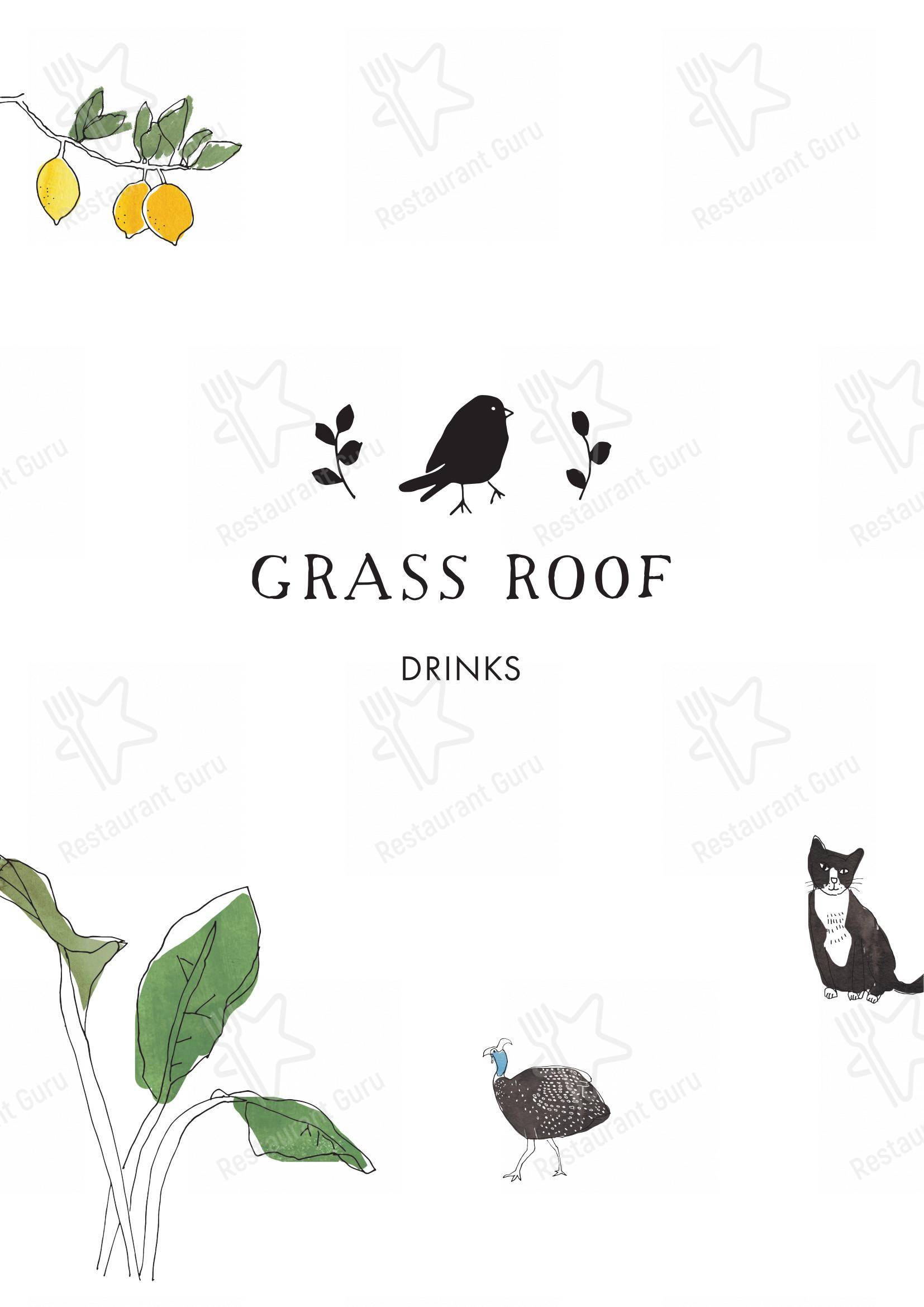 Menu at Grass Roof restaurant, Port Elizabeth