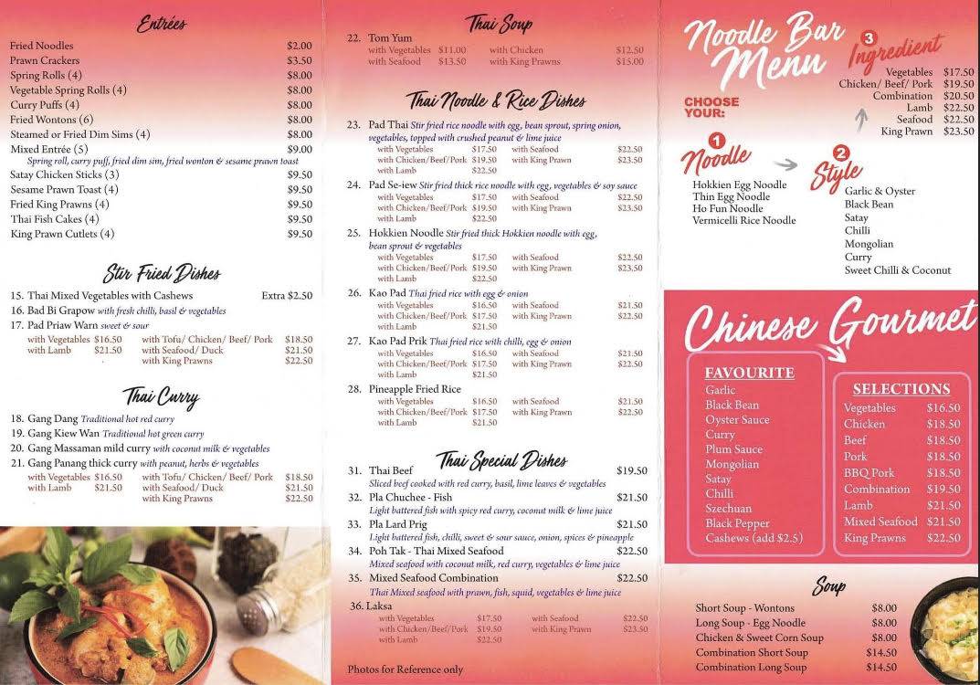 Menu at Greenbank Asian Kitchens restaurant, Greenbank