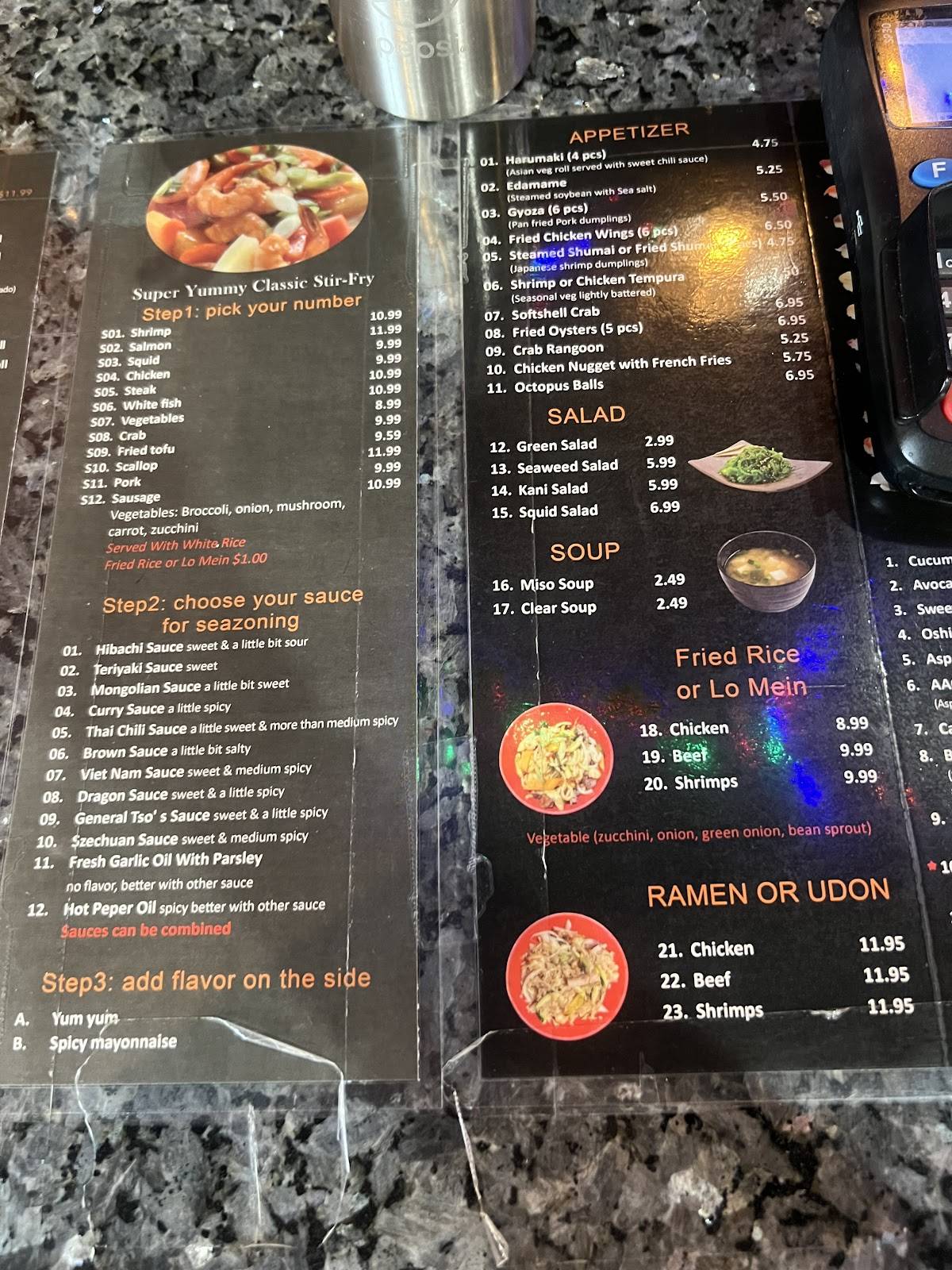 Menu at YUMMY BOWL restaurant, Indianapolis, S Emerson Ave #150