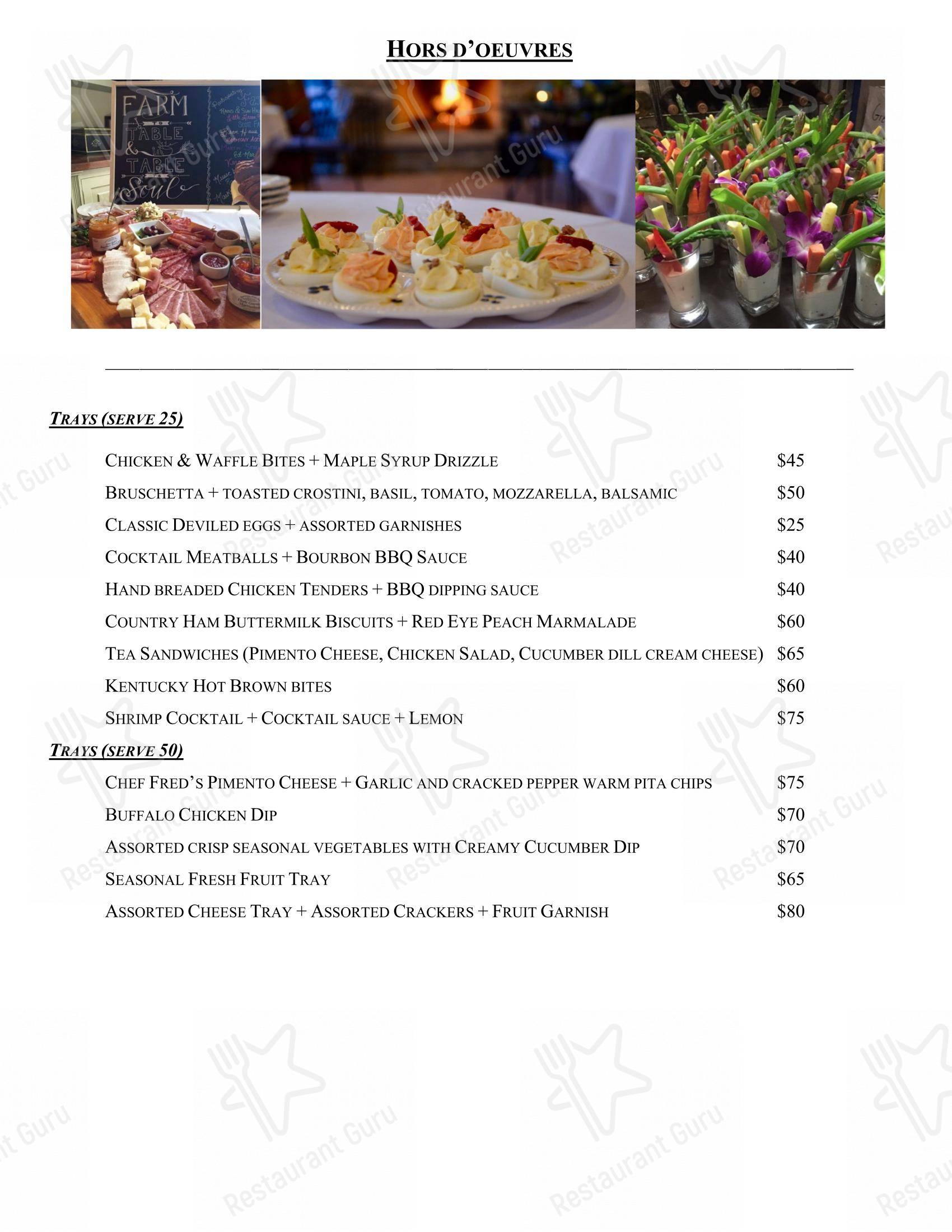 Menu at Greyhound Tavern restaurant, Fort Mitchell