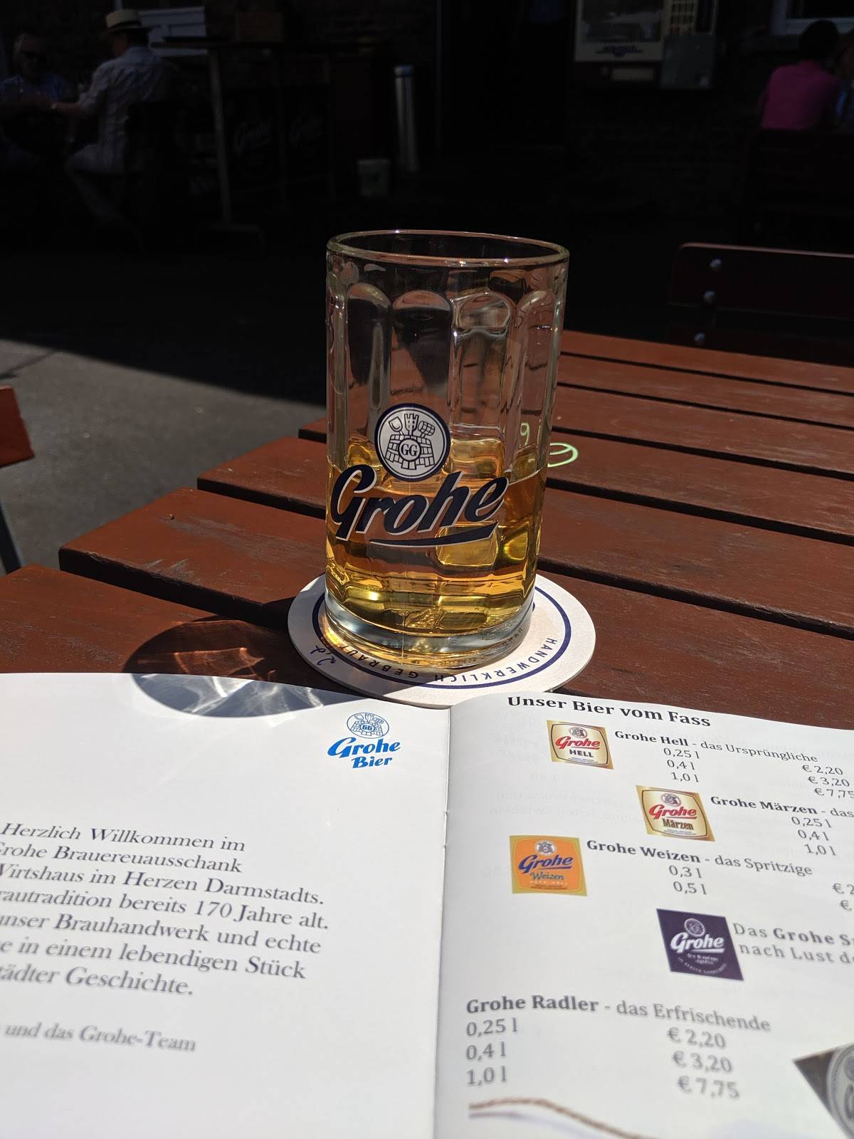Speisekarte von Grohe Brauhaus restaurant, Darmstadt