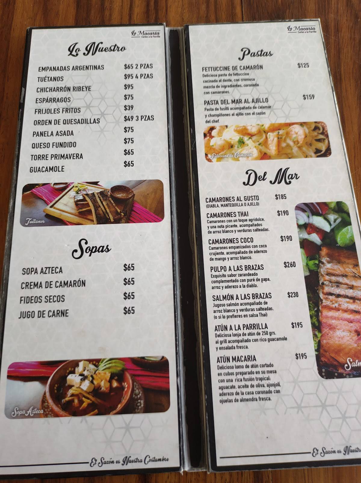 Carta del pub y bar Casa Macaria Cruz del sur, Guadalajara, Av Cruz del ...