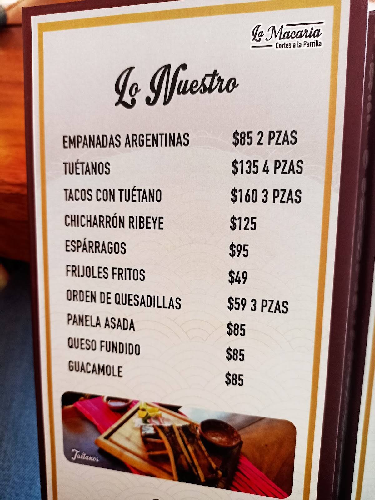 Carta del pub y bar Casa Macaria Cruz del sur, Guadalajara, Av Cruz del ...