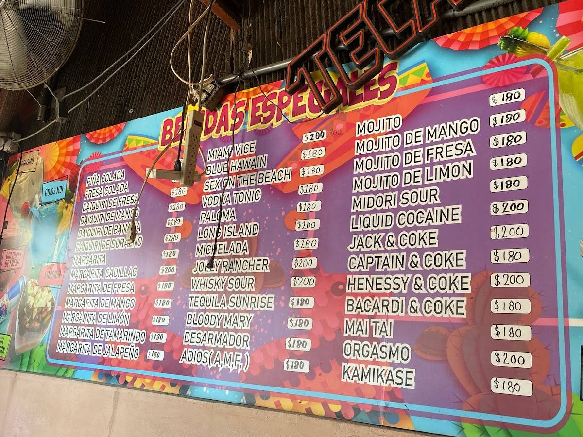 Menu at Guss Tacos restaurant, Cabo San Lucas, Blvd Lazaro Cardenas ...