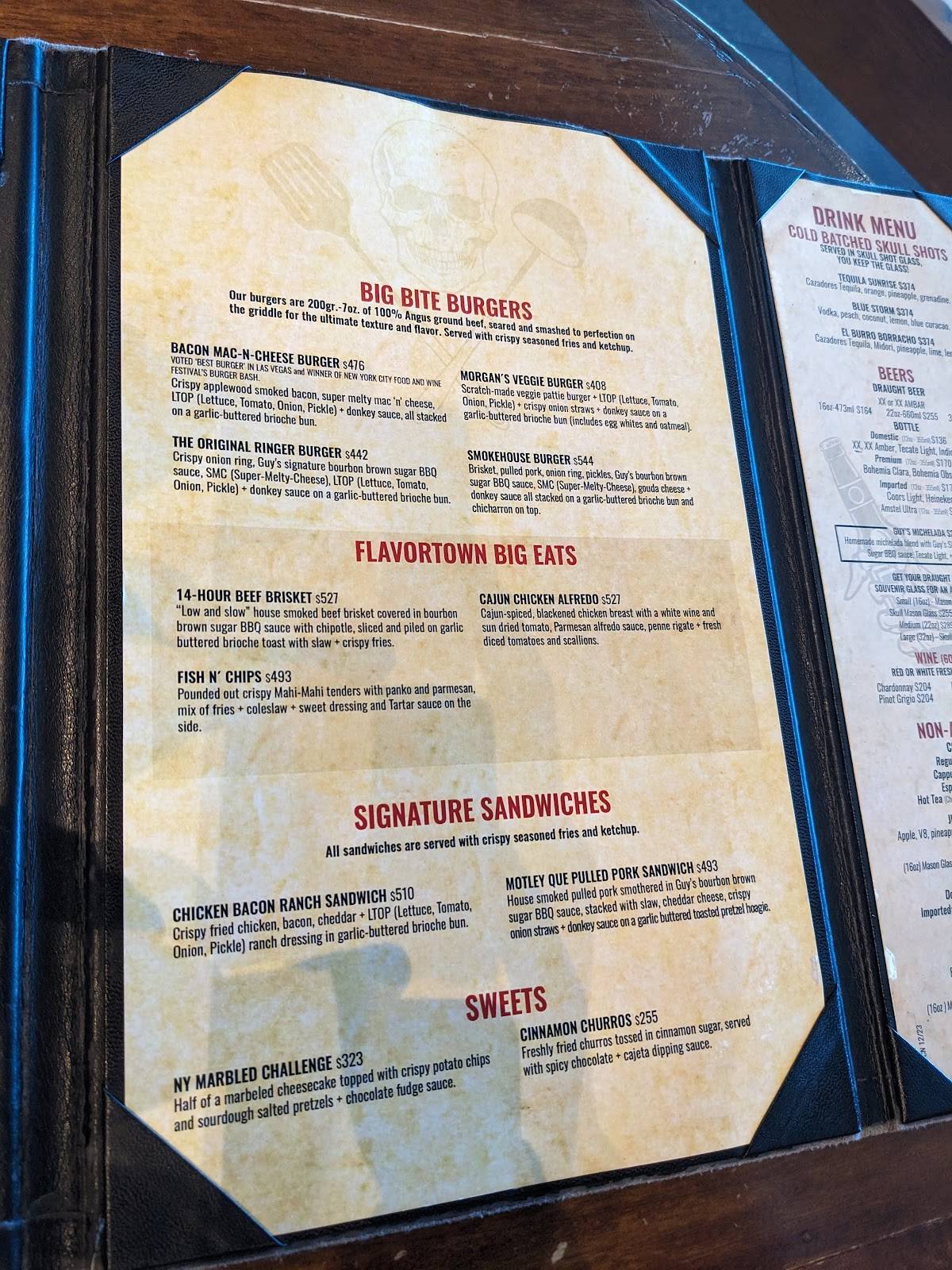 Menu at Guy Fieri's American Kitchen Bar Cancún, Cancún, Cancún ...