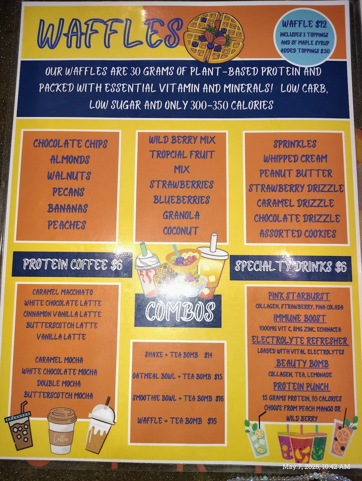 Menu at HERBALIFE Sol Nutrition pub & bar, Meridian