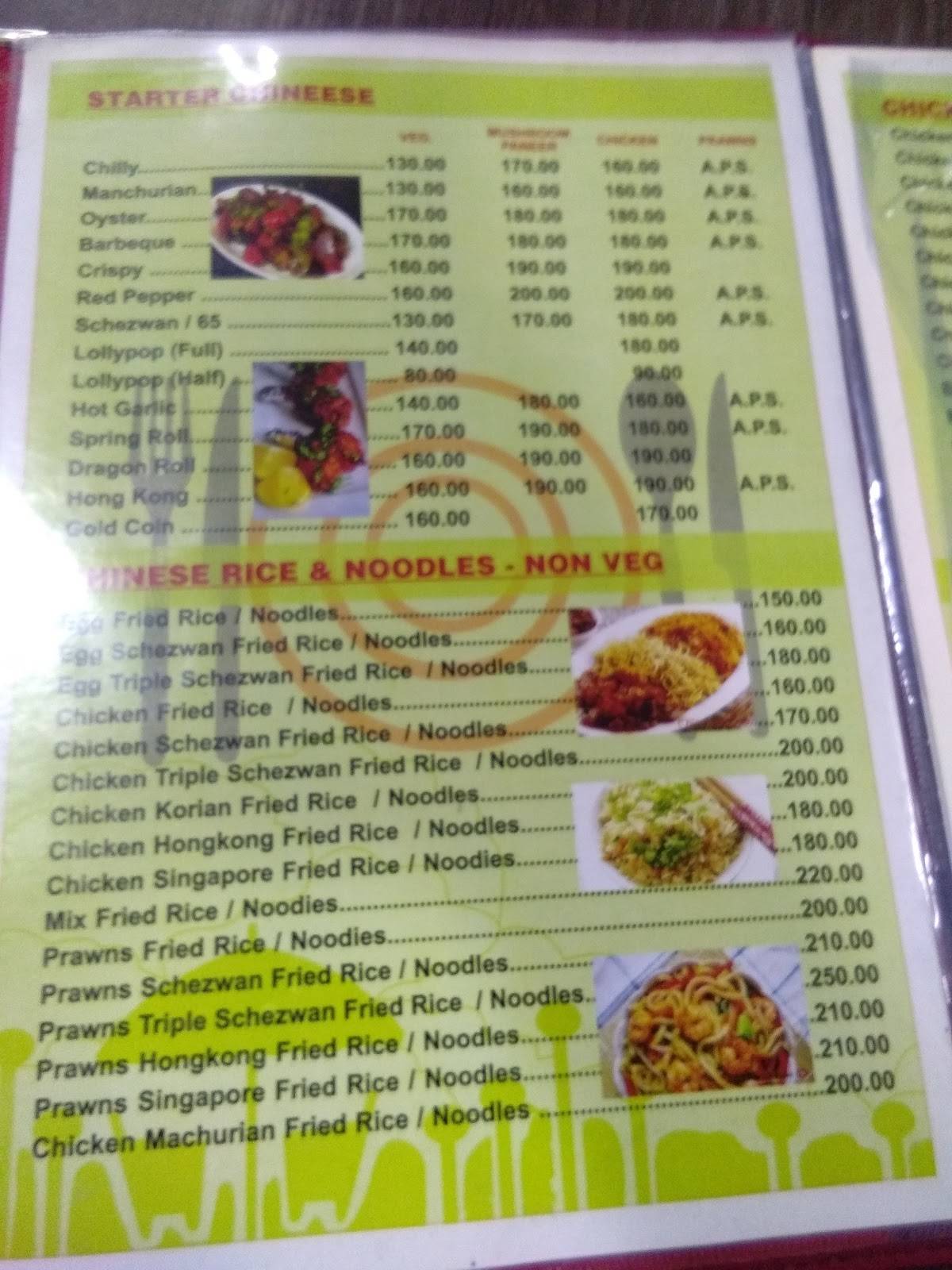 Menu at Hotel Sayba Nx, Thane