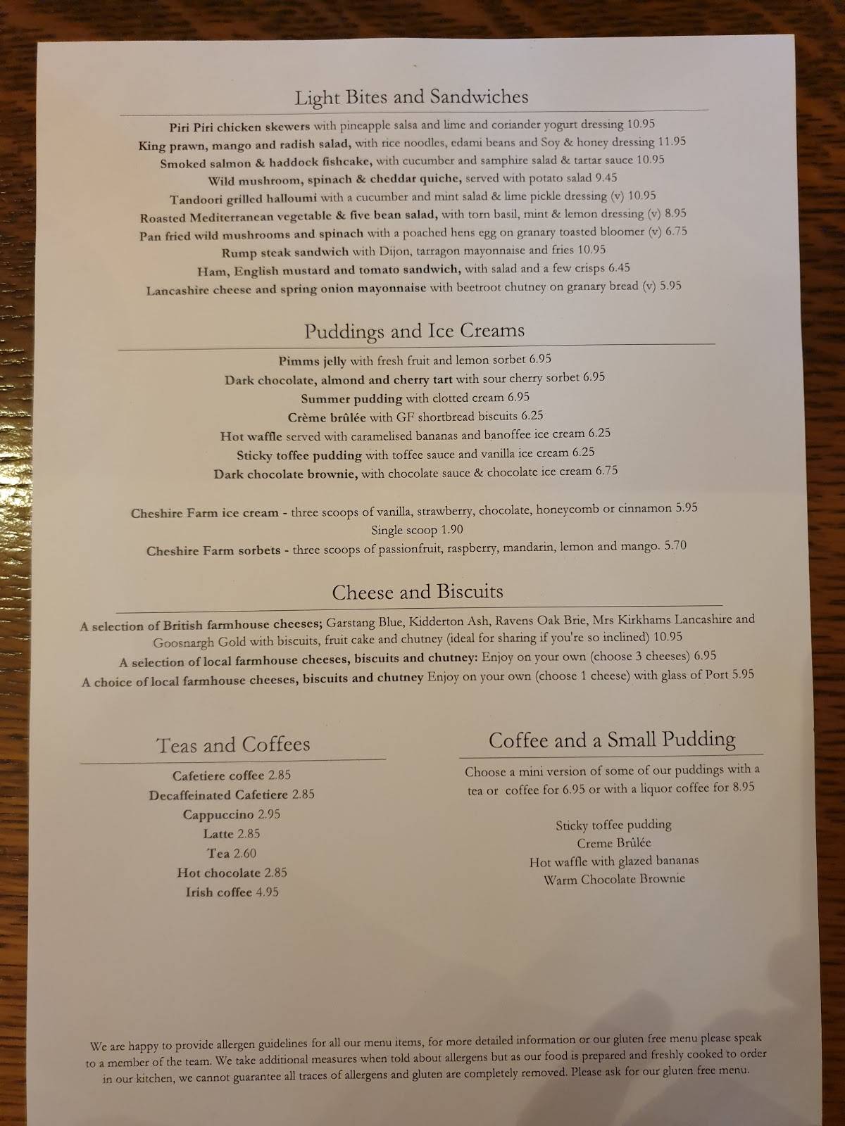 Menu at Haighton Manor pub & bar, Preston