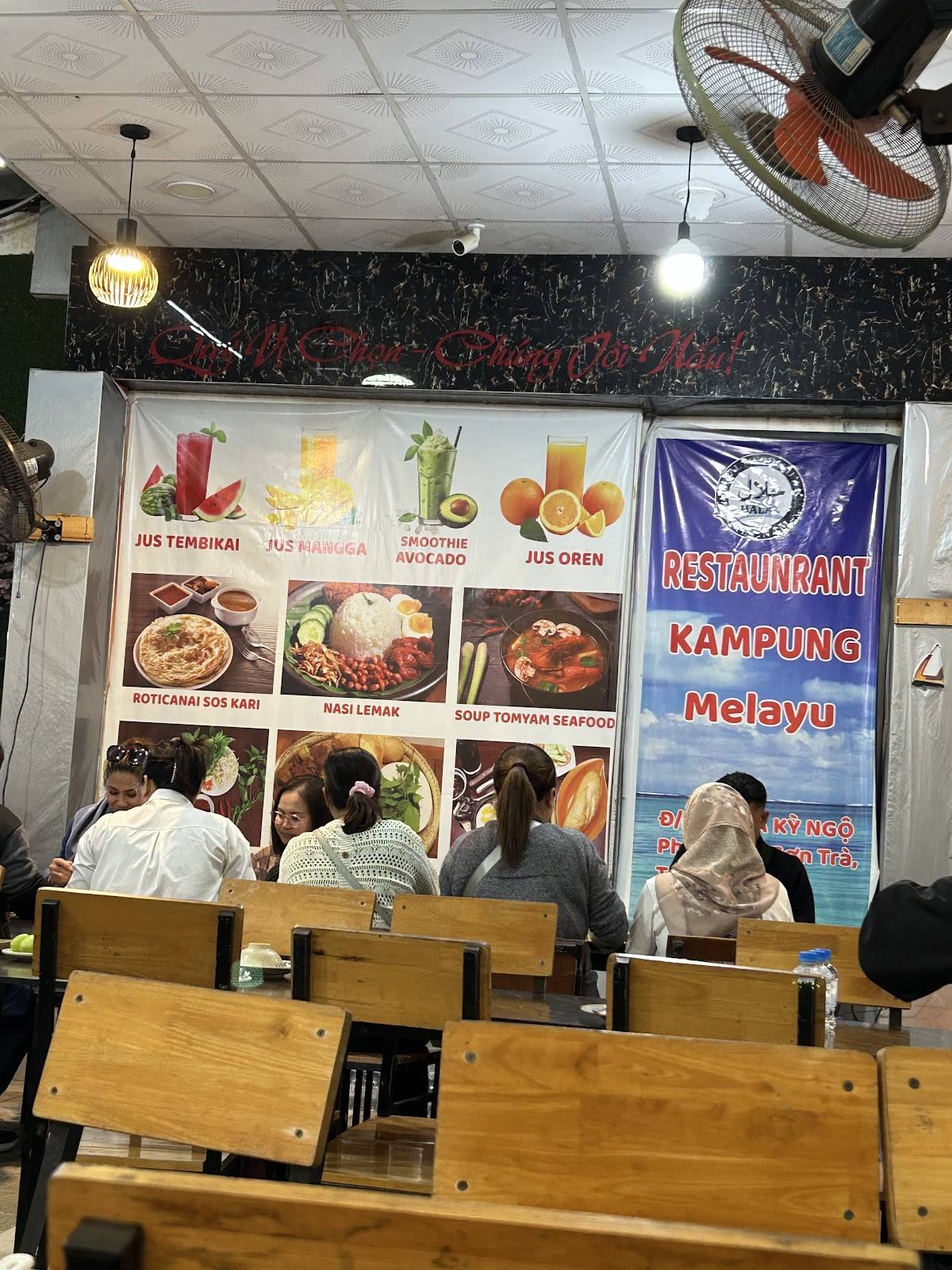 Menu at Halal Food kampung melayu restaurant, Da Nang