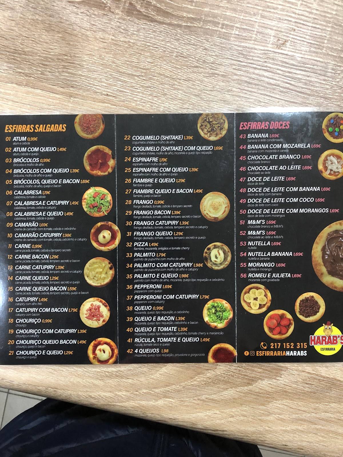 Menu em Harab's Esfirraria restaurante, Braga
