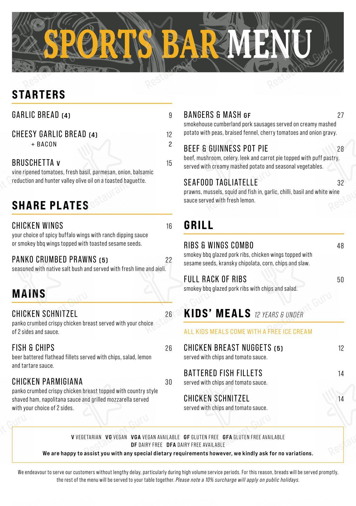Menu at Harrigan's Cameron Park pub & bar, Cameron Park
