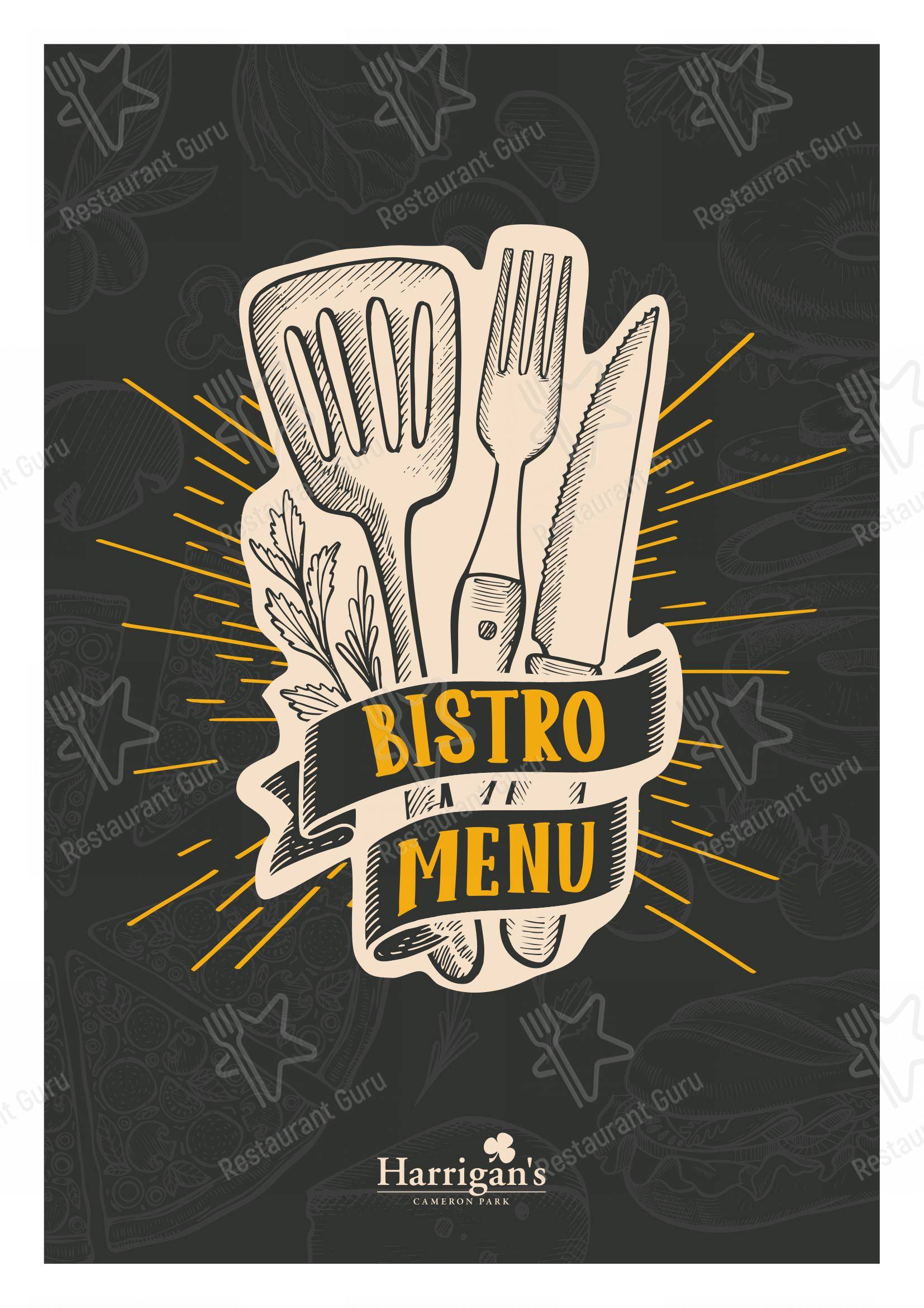 Menu at Harrigan's Cameron Park pub & bar, Cameron Park