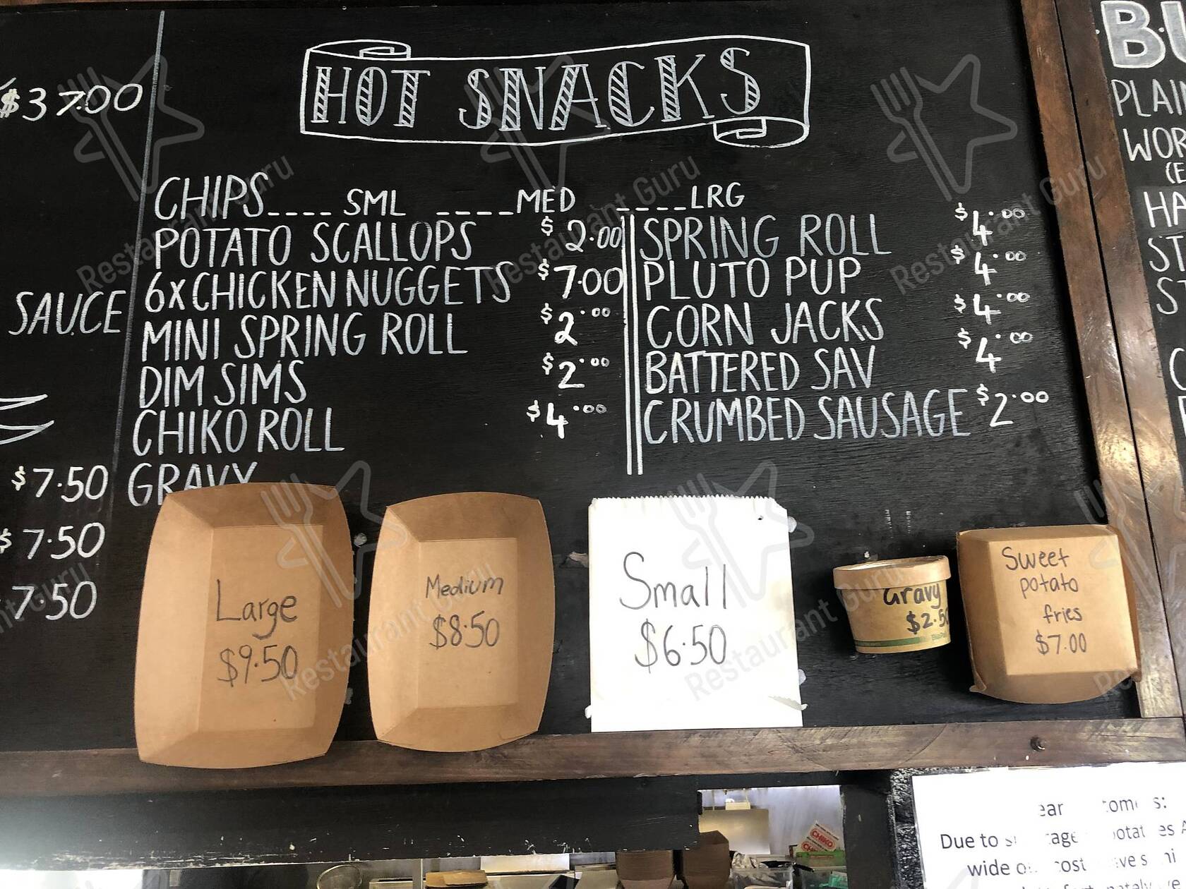 Menu at Hastings Point General Store cafe, Hastings Point