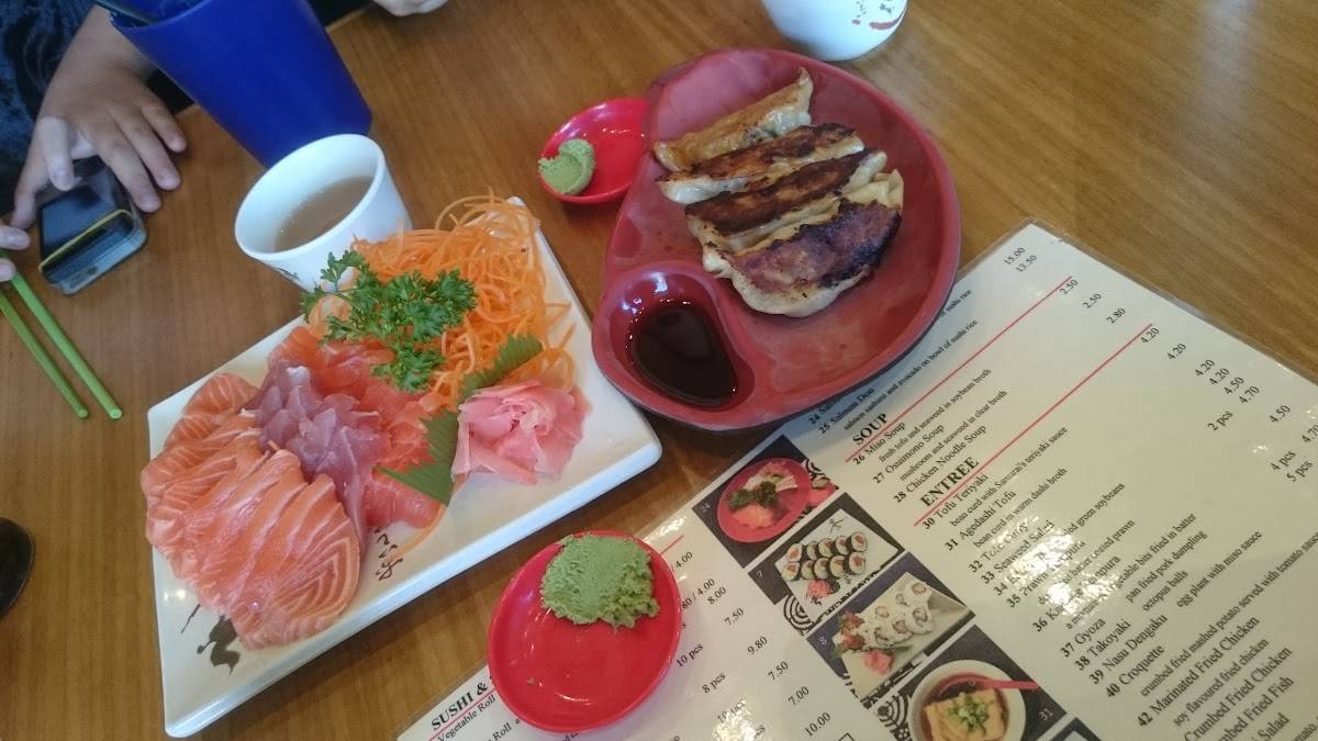 Menu at Samurai restaurant, Hawthorn