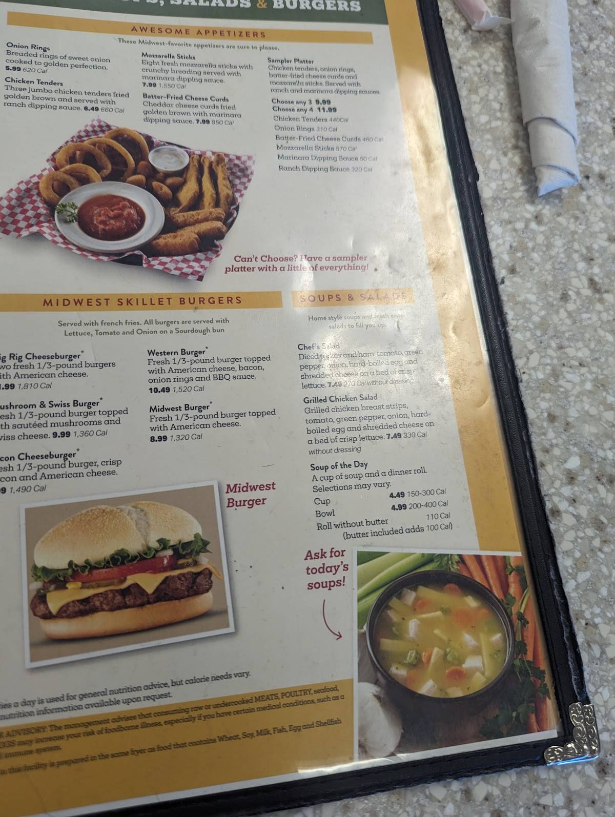 Menu at Hearty Platter Bonduel cafe, Bonduel