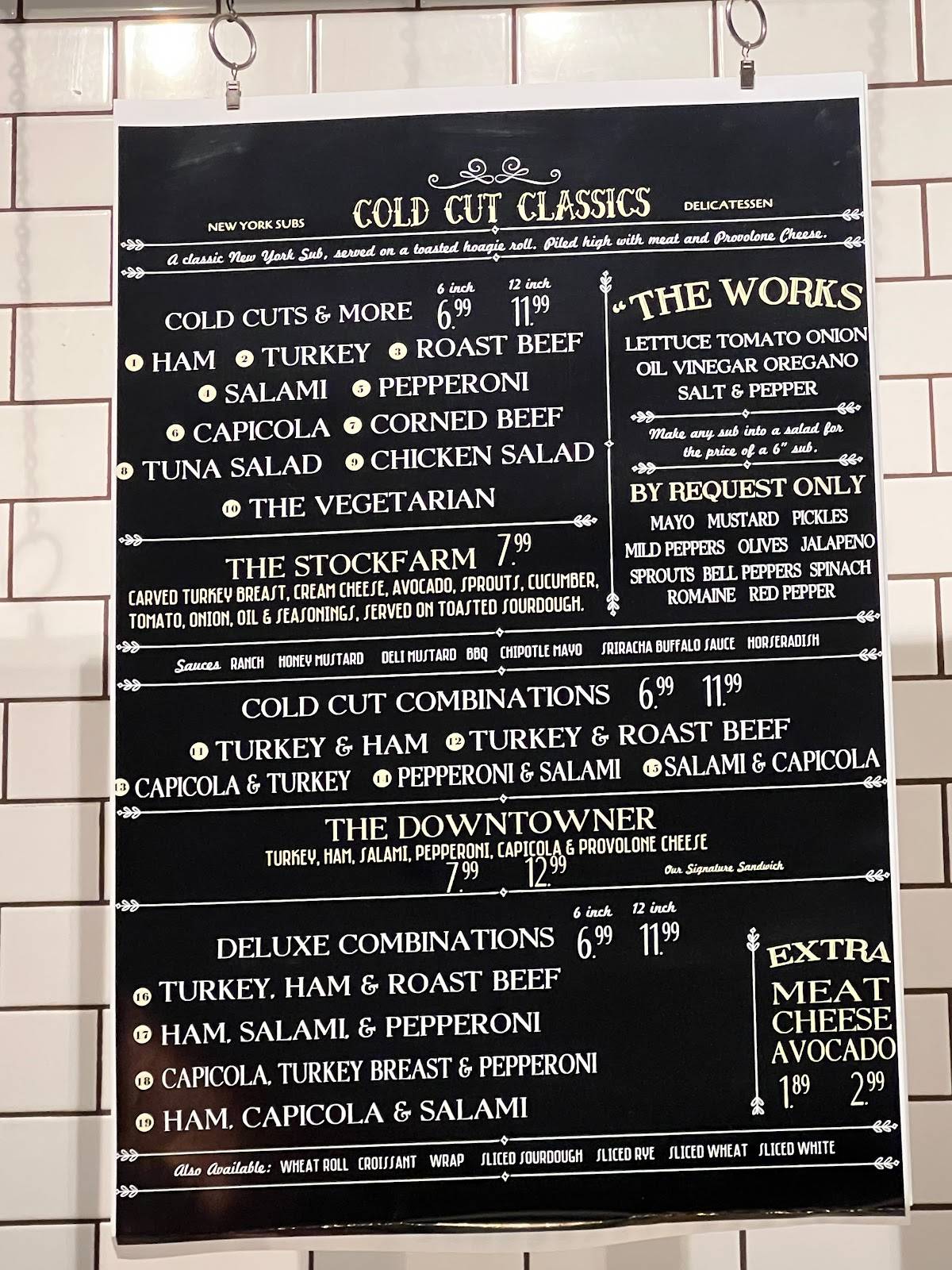 Menu at Downtown Deli & Coffee Company cafe, Hemet