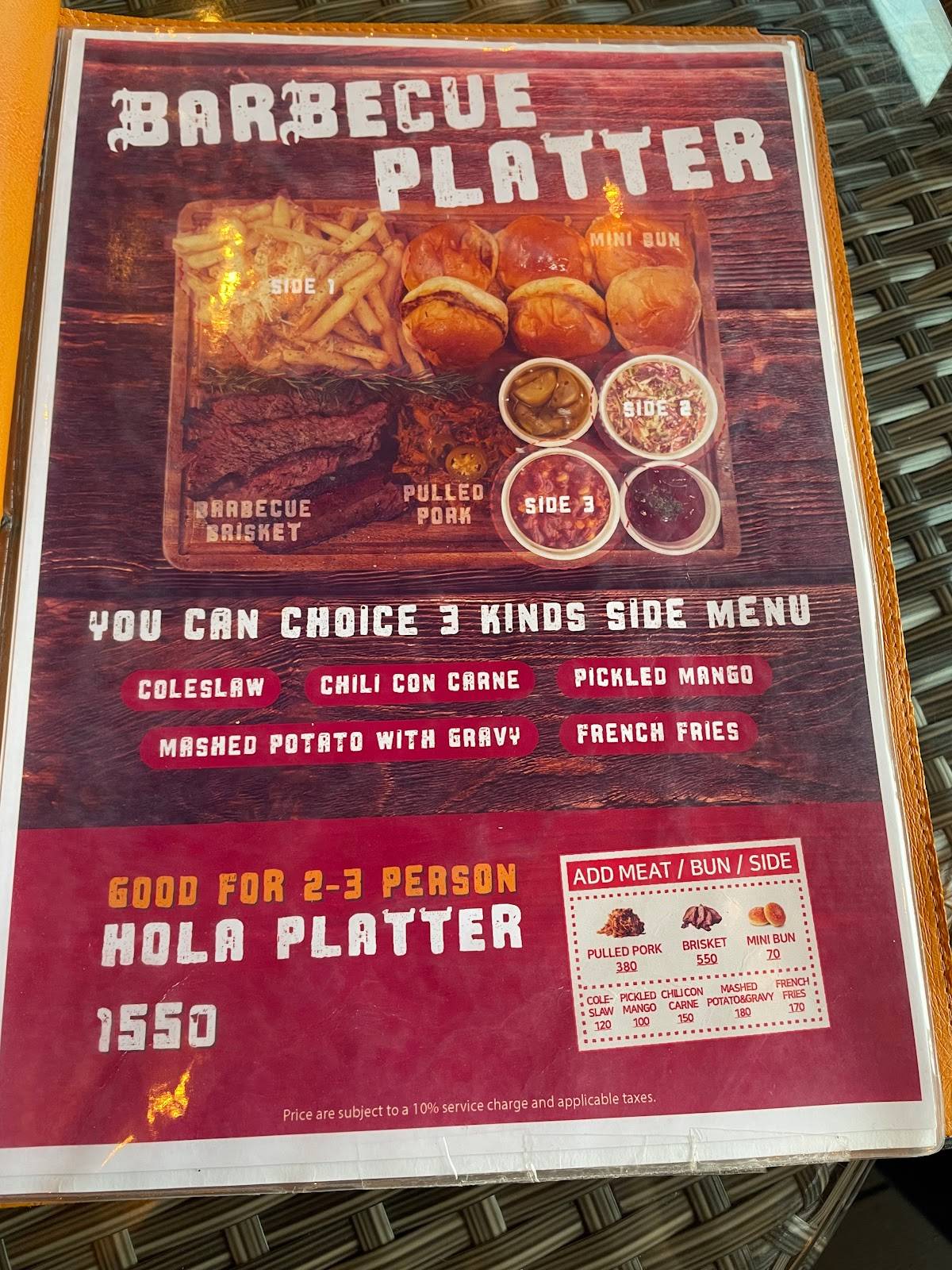 Menu at Here Cafe, Mabalacat, Ninoy Aquino Ave