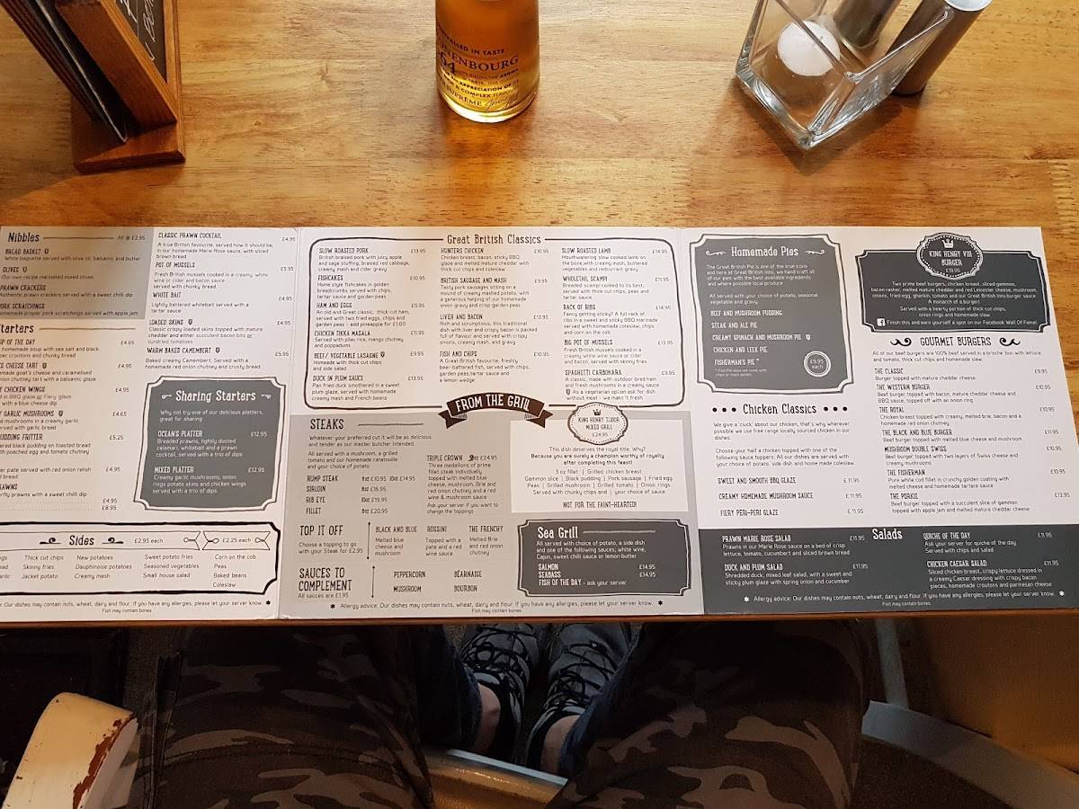 Menu at High Flyer pub & bar, Ely